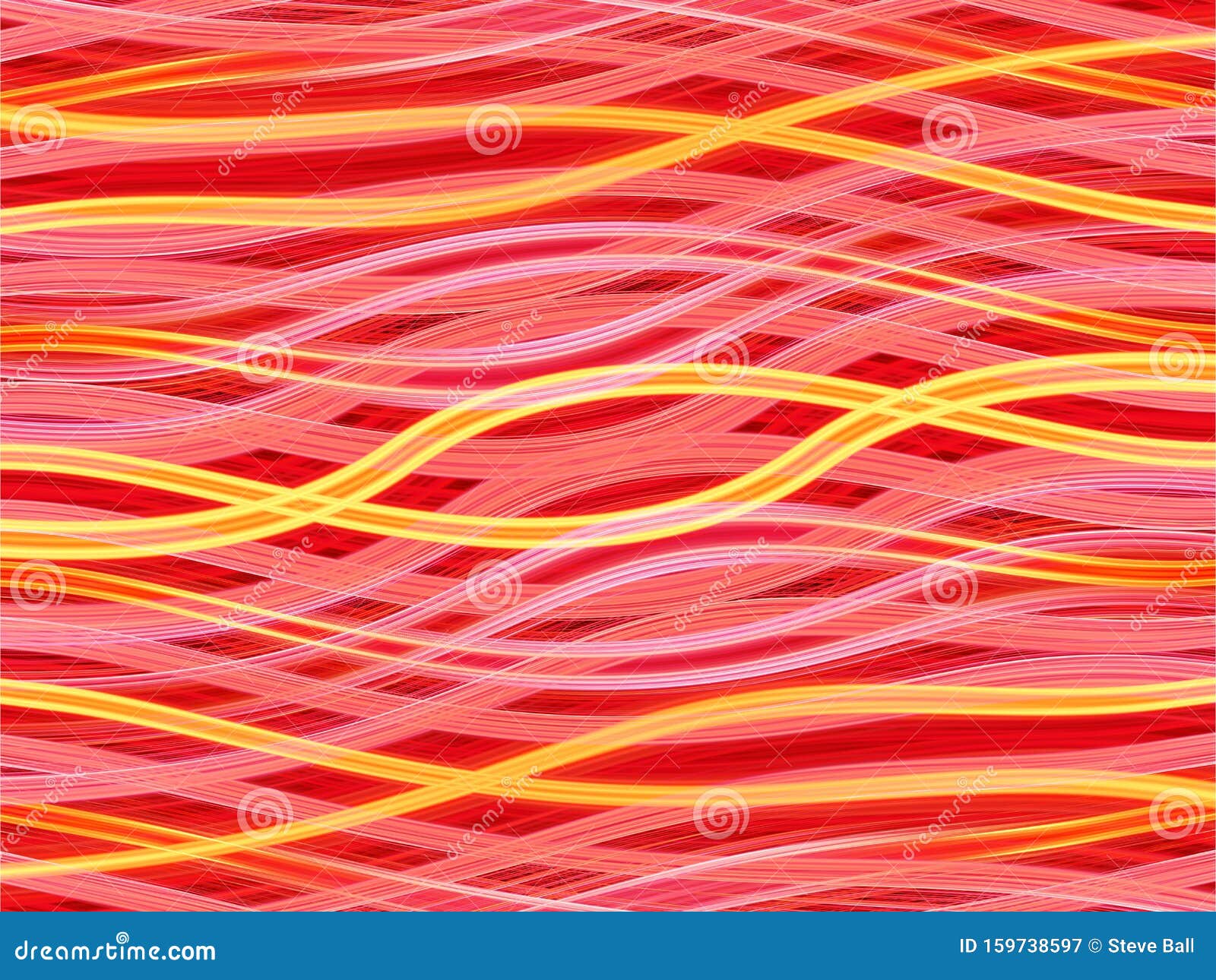 Red and Yellow Wavy Stripes Stock Illustration - Illustration of ...