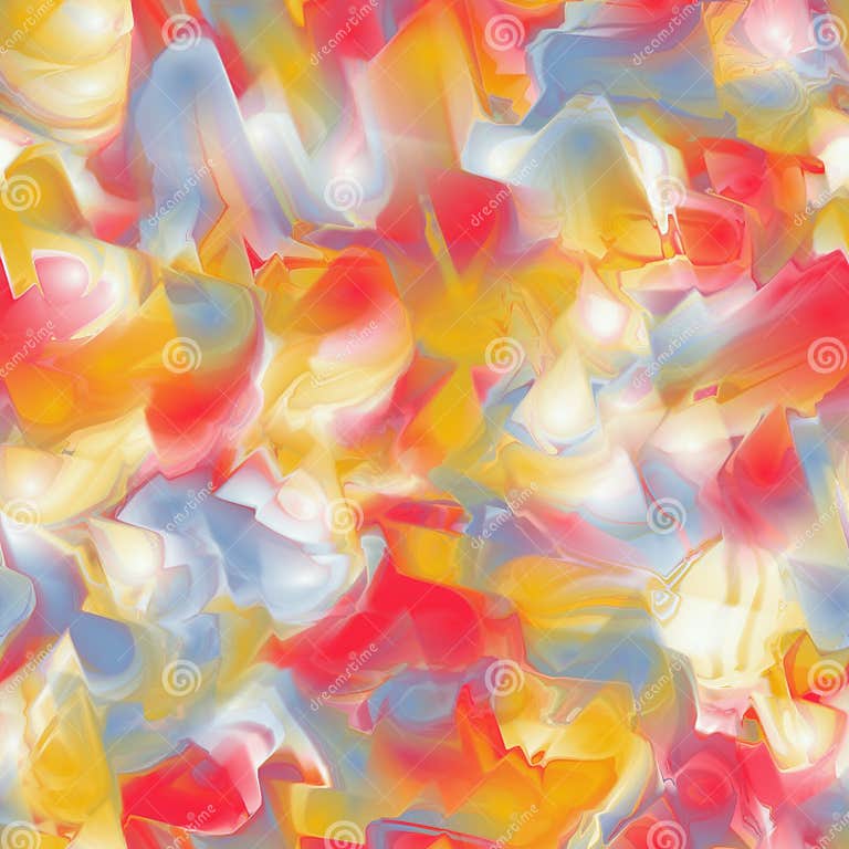 Red, Yellow, White and Blue Triangular Pattern with Reflection ...