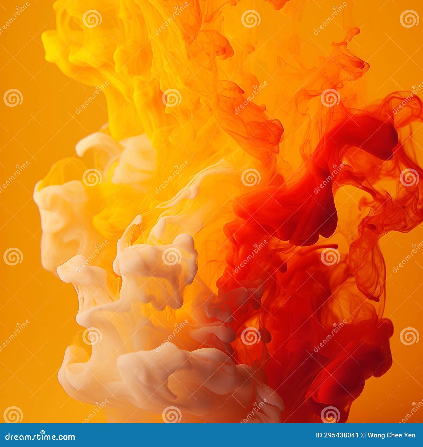 Red Yellow White Paint in Water Diffusion Wallpaper Stock Image - Image ...