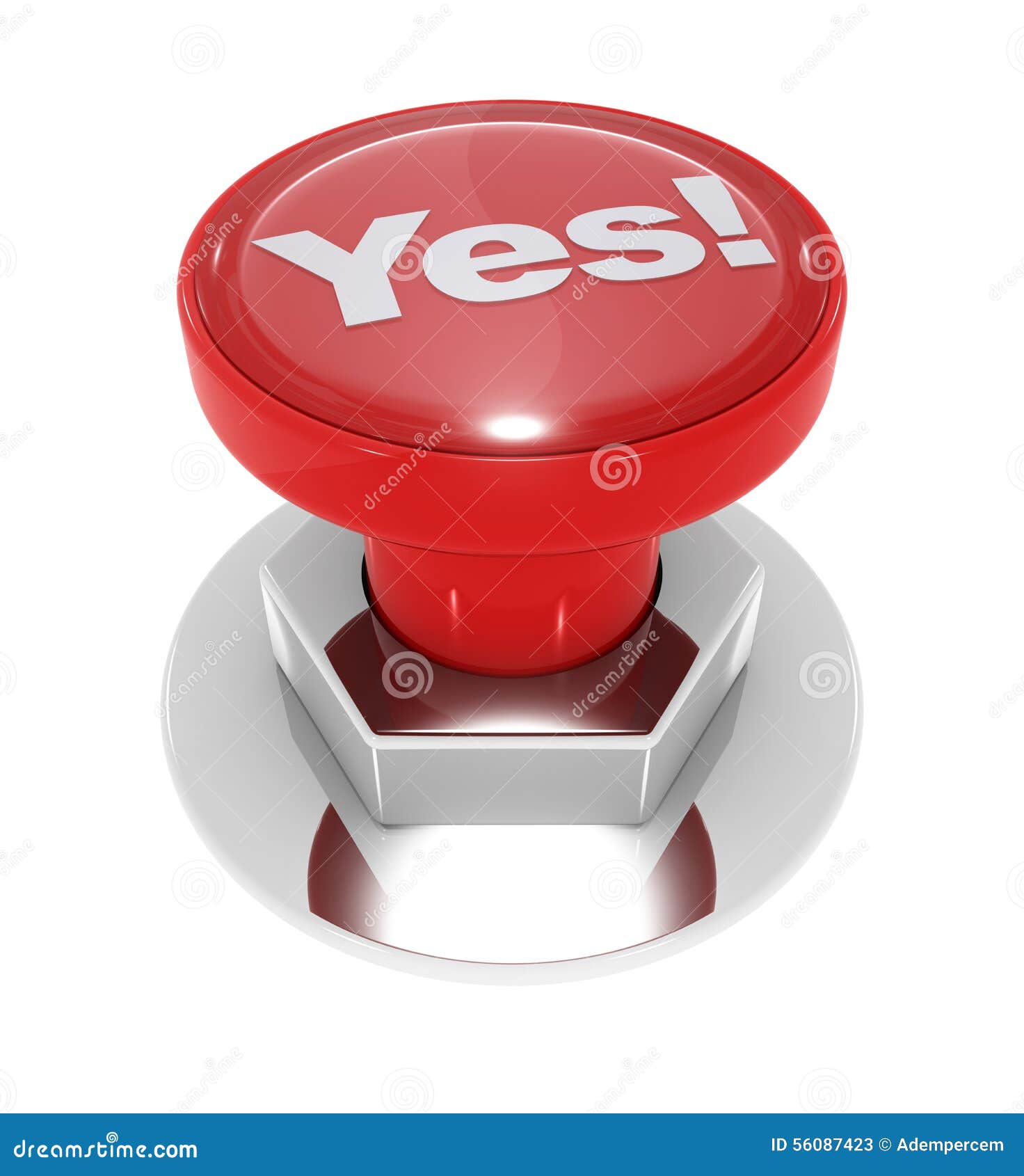 Red Yes Button stock illustration. Illustration of choice - 56087423