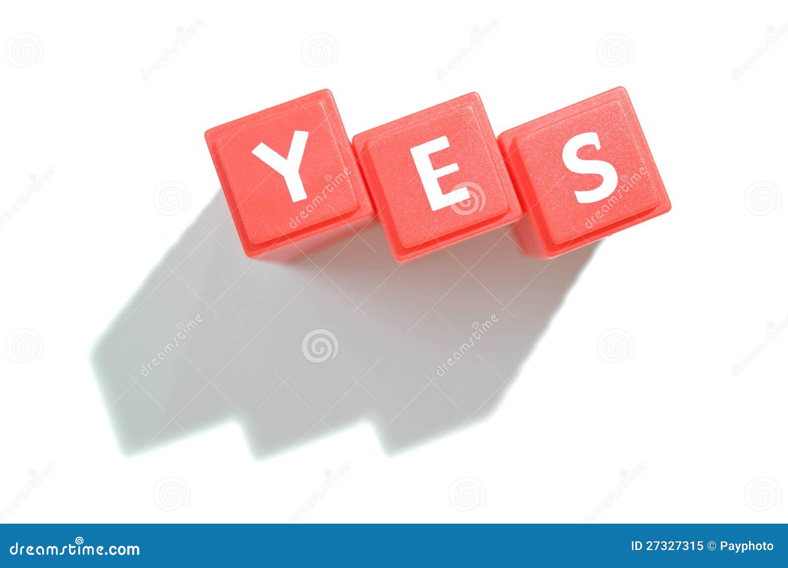 Red yes isolated stock image. Image of learn, wood, inspiration - 27327315