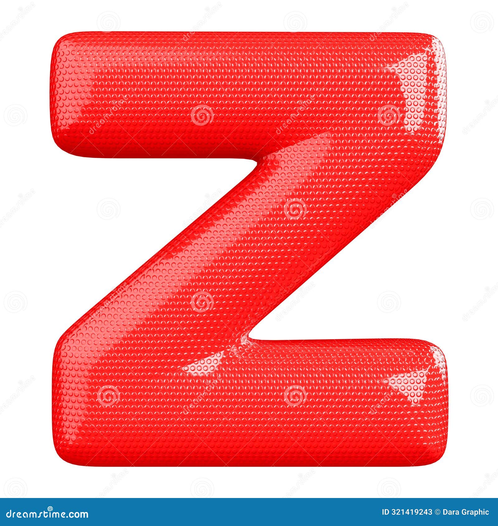 Red Z Font 3D RenderWith White Background Design Stock Image ...