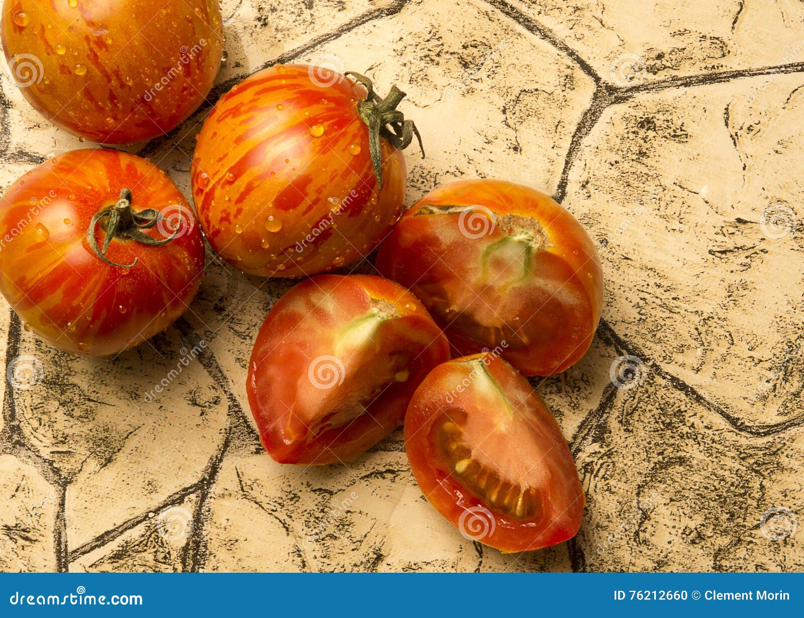 Red zebra tomatoes stock photo. Image of stripes, nature - 76212660