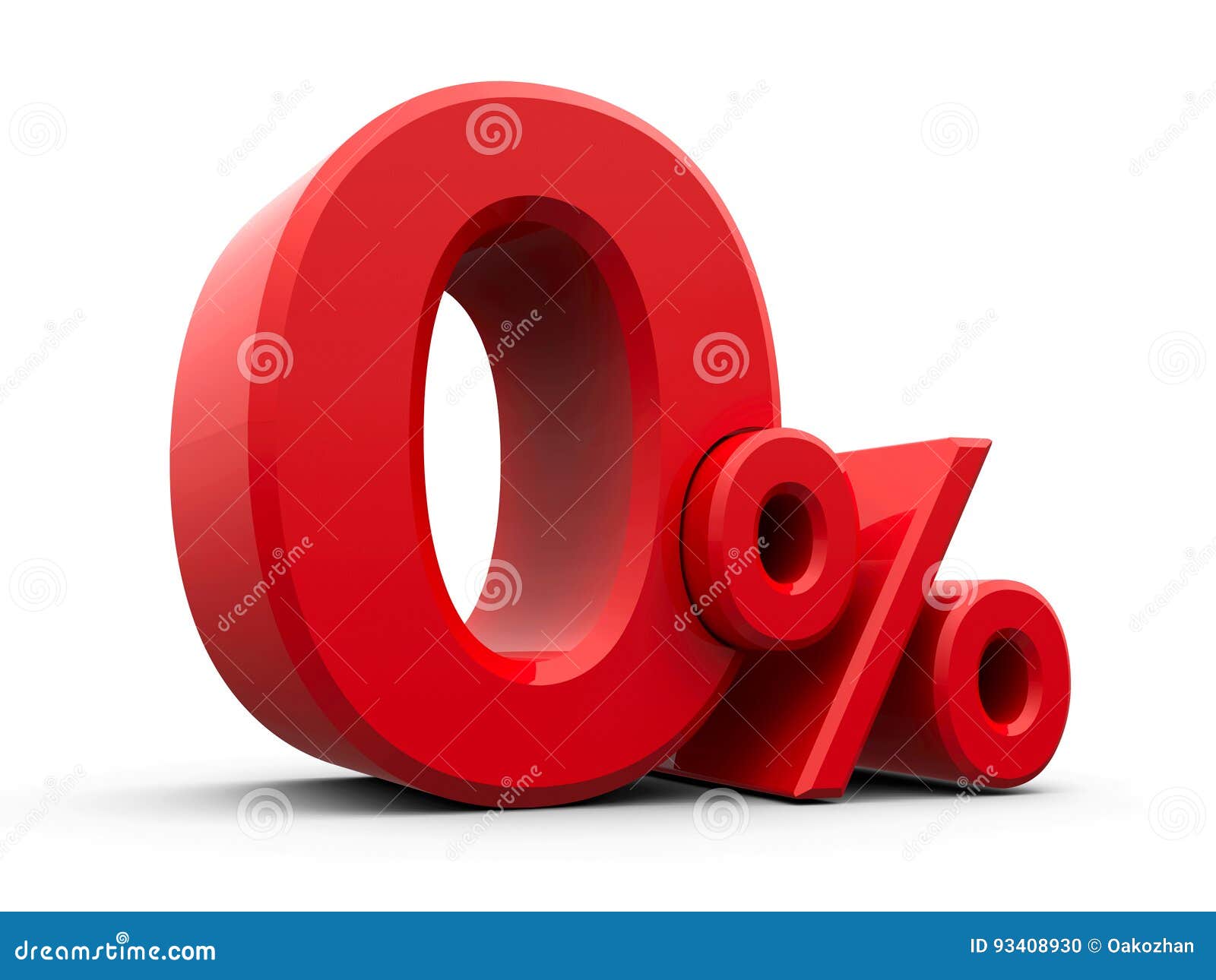 Red Zero Percent stock illustration. Illustration of commerce - 93408930