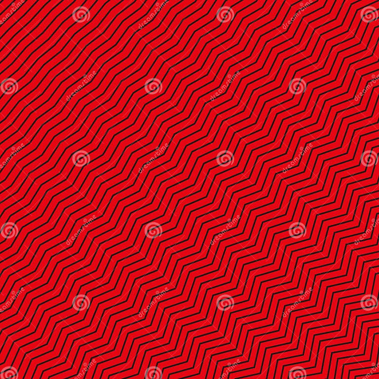 Red Zigzag Pattern. Abstract Wavy Lines. Bold Geometric Design. Vector ...