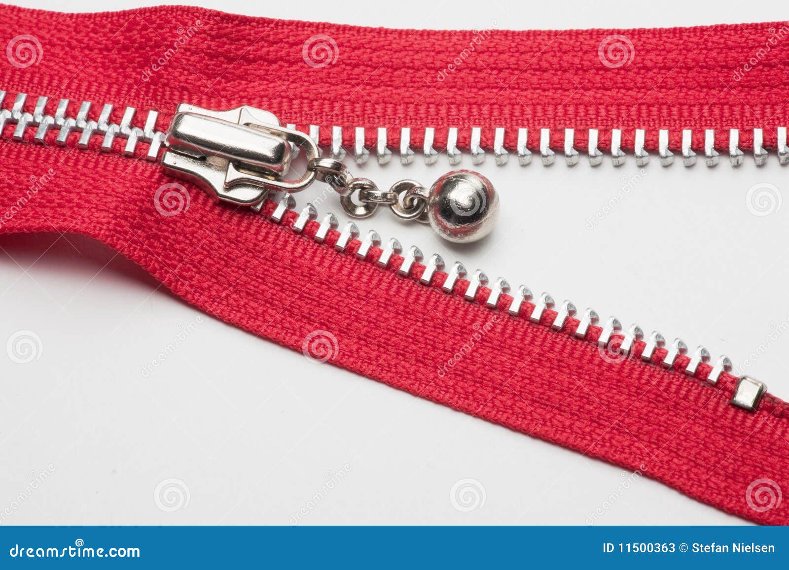 Red zipper stock image. Image of sewing, object, fusion - 11500363