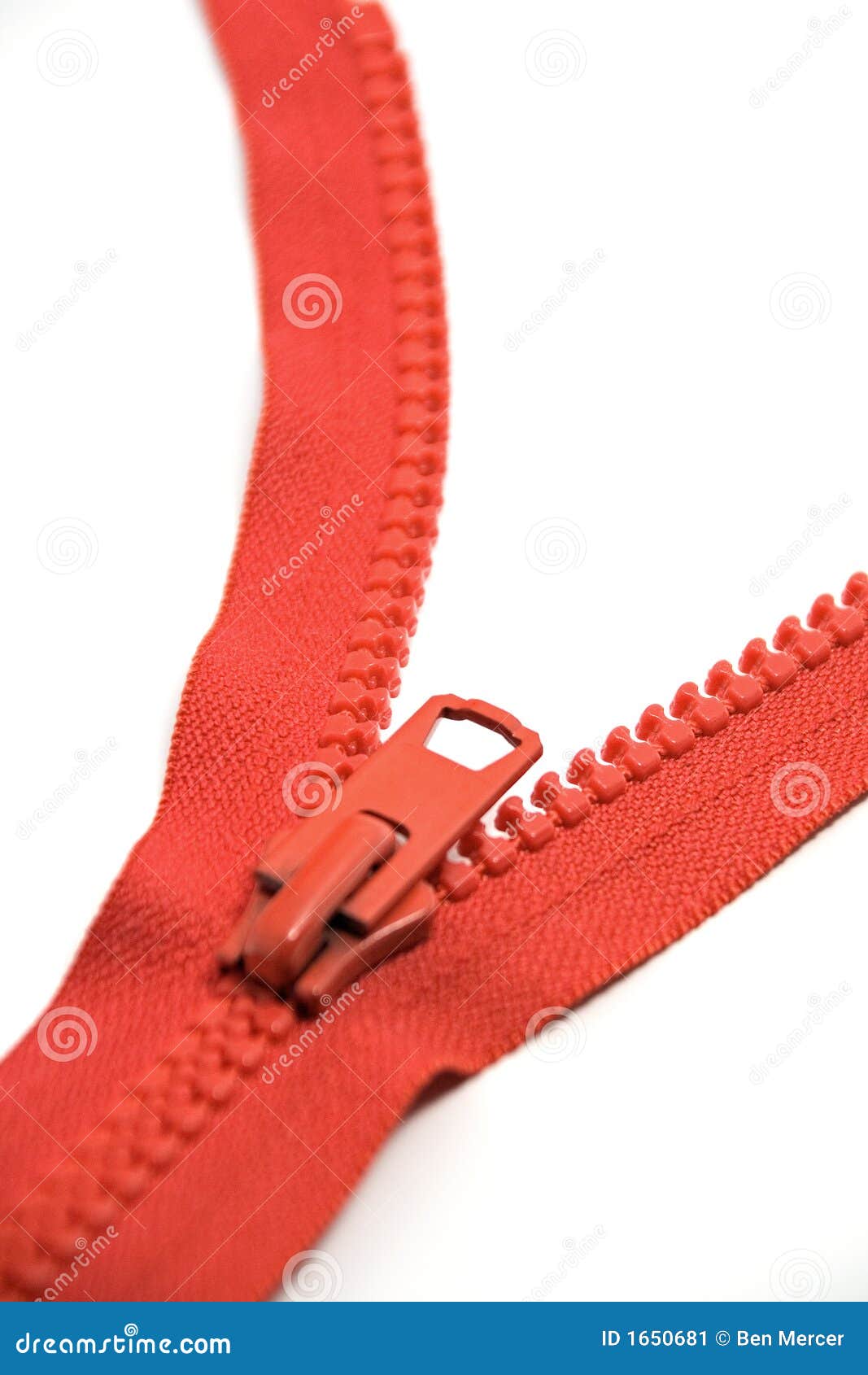 Red Zipper stock image. Image of fasten, closing, opening - 1650681