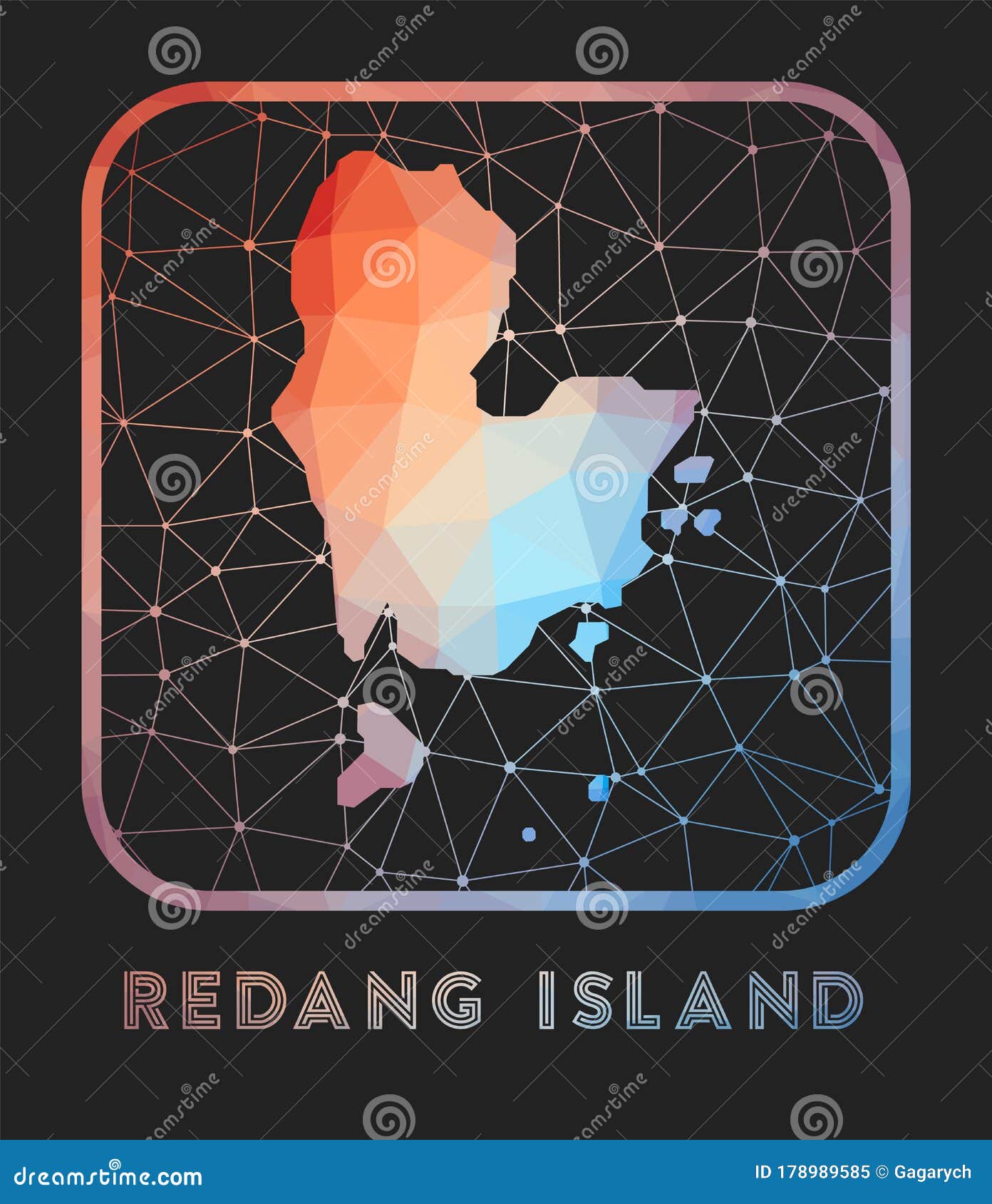 Redang Island map design. stock vector. Illustration of information ...