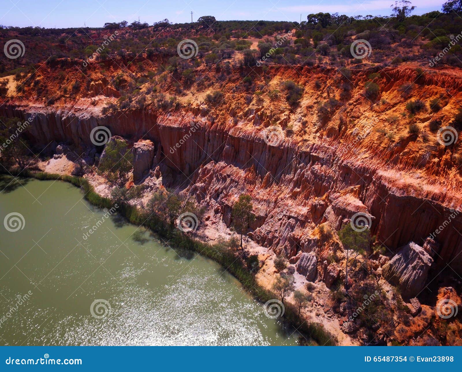 Redcliffs | Aerial stock photo. Image of aerial, river - 65487354