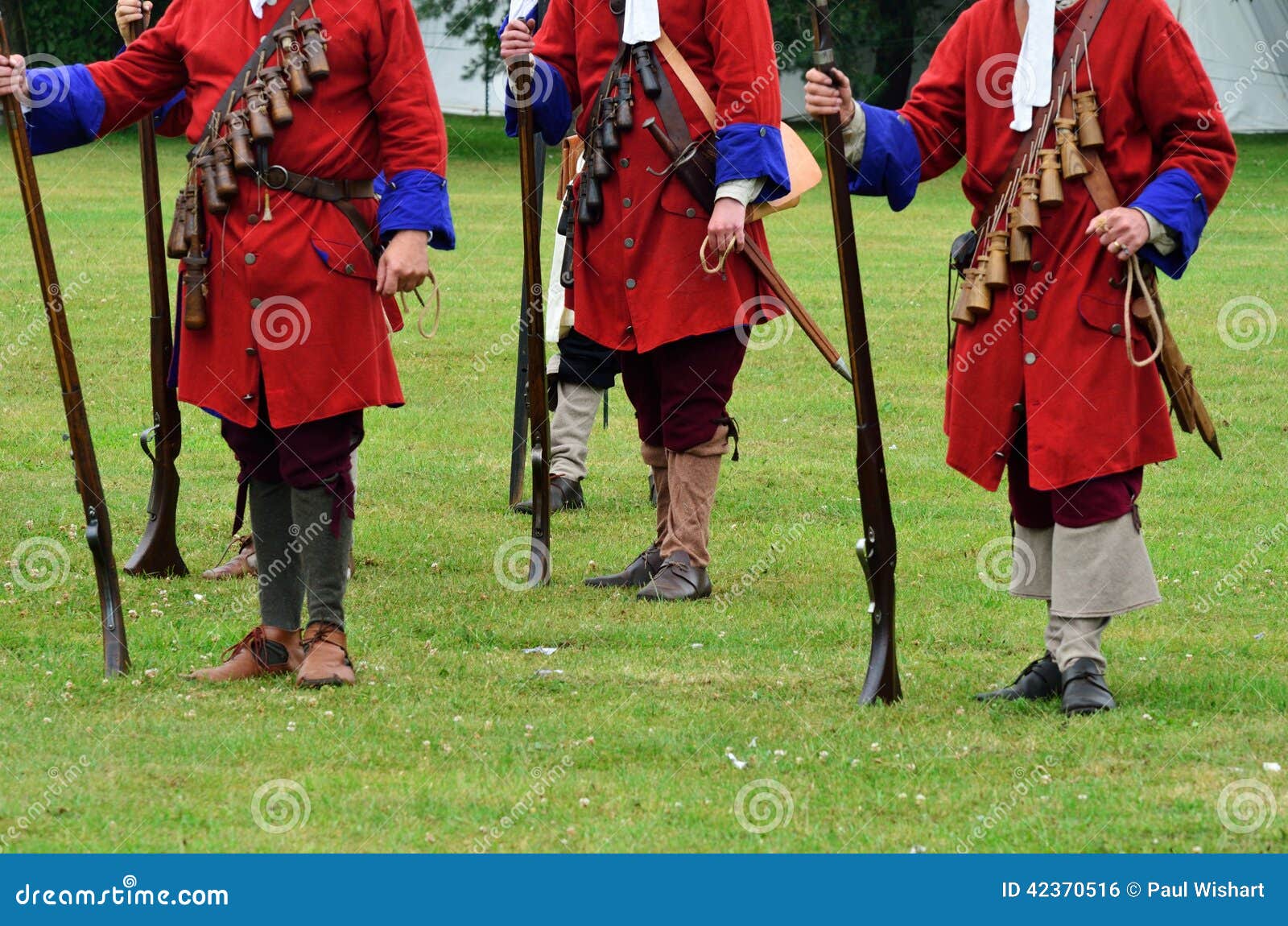 Redcoats with Rifles Standing To Attention Stock Photo - Image of ...