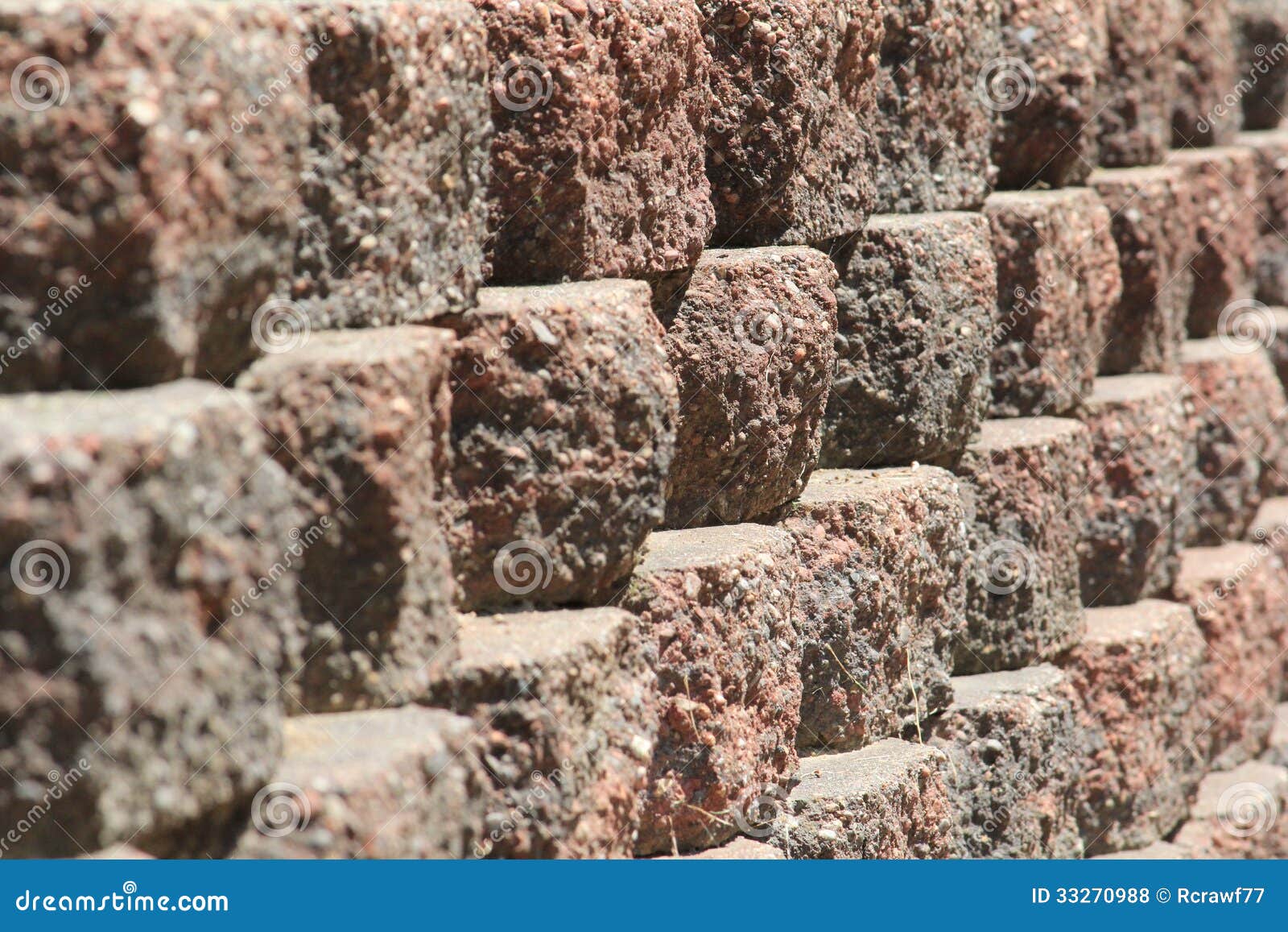 Reddish Bricks in a Row stock photo. Image of brick, columns - 33270988
