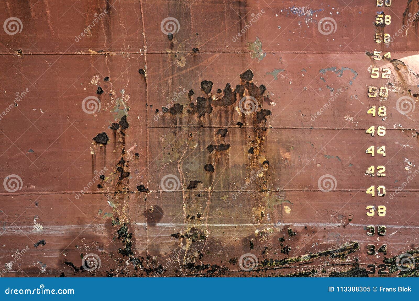 Old ship hull with numbers stock image. Image of boat - 113388305