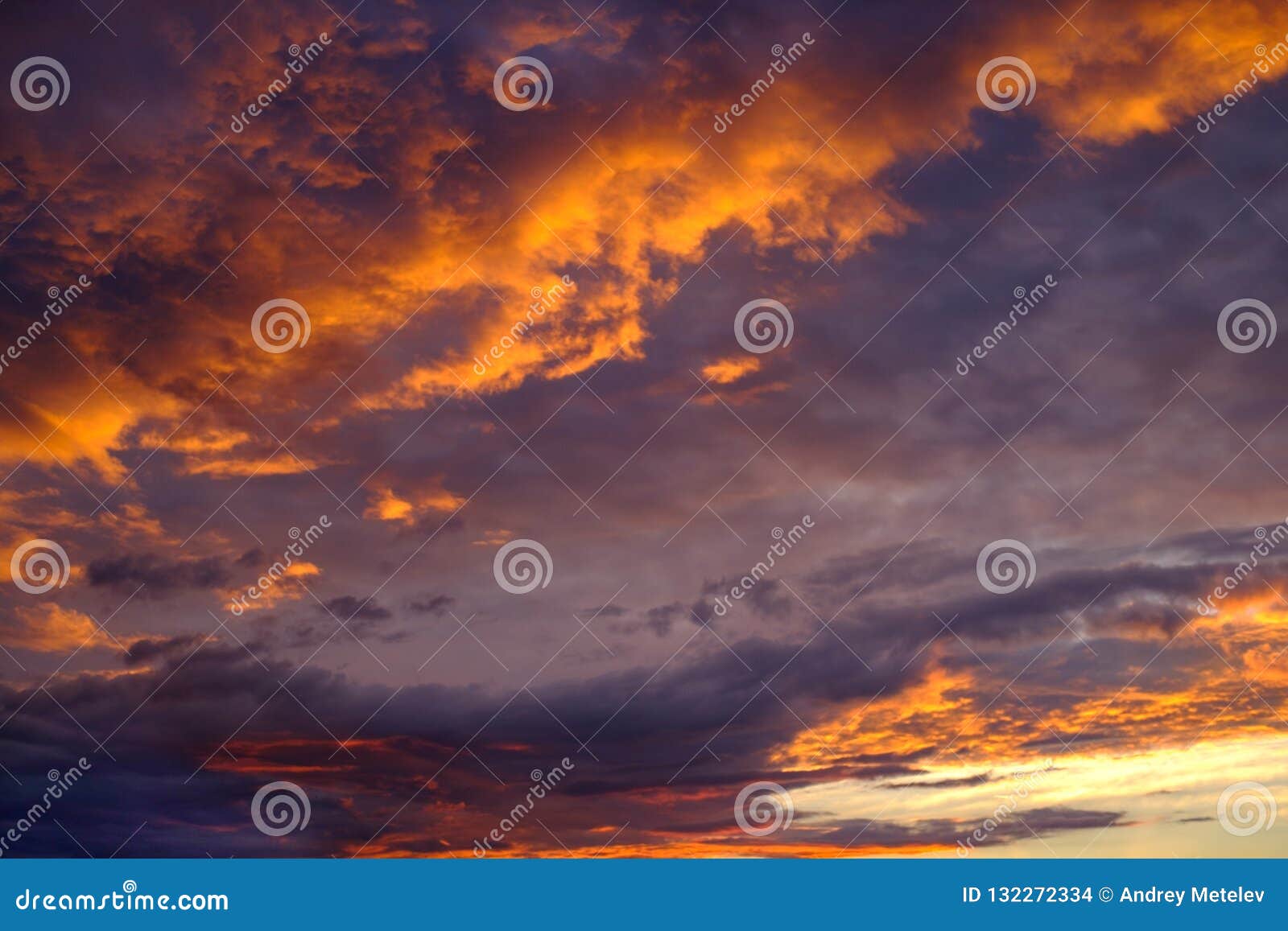 Reddish Red Sunset Sky with Clouds and Clouds Stock Photo - Image of ...