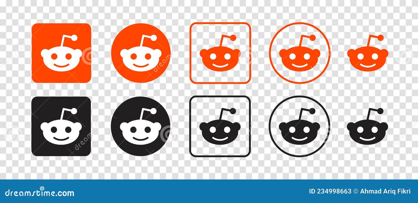 Reddit Vector Logo Icon Set. Vector Illustration Editorial Stock Photo ...