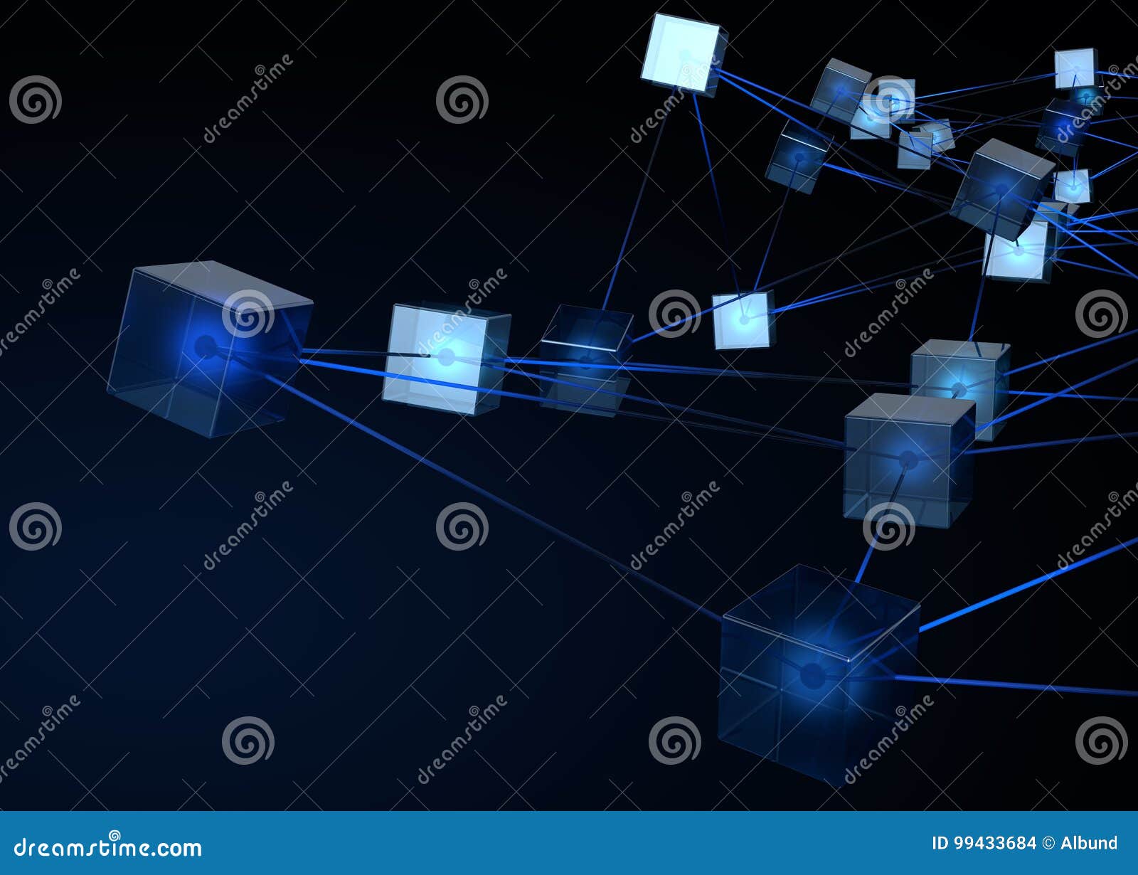 Rede De Dados De Blockchain Ilustração Stock - Ilustração de estrutura ...