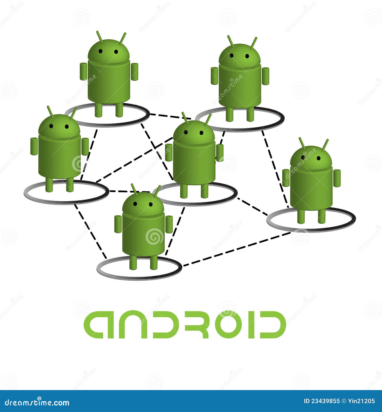 Rede do Android imagem editorial. Ilustração de rede - 23439855