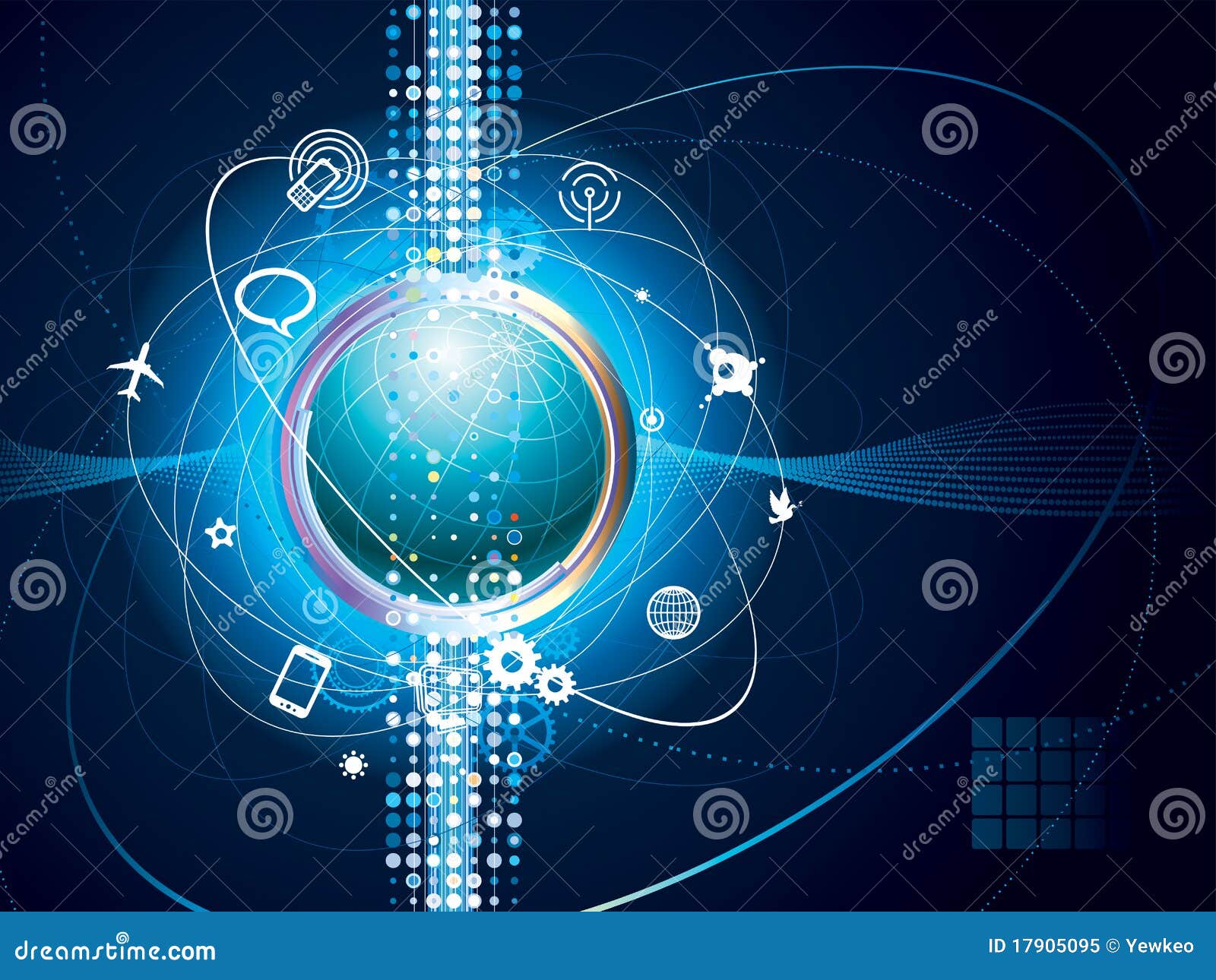 Rede do mundo ilustração do vetor. Ilustração de digital - 17905095
