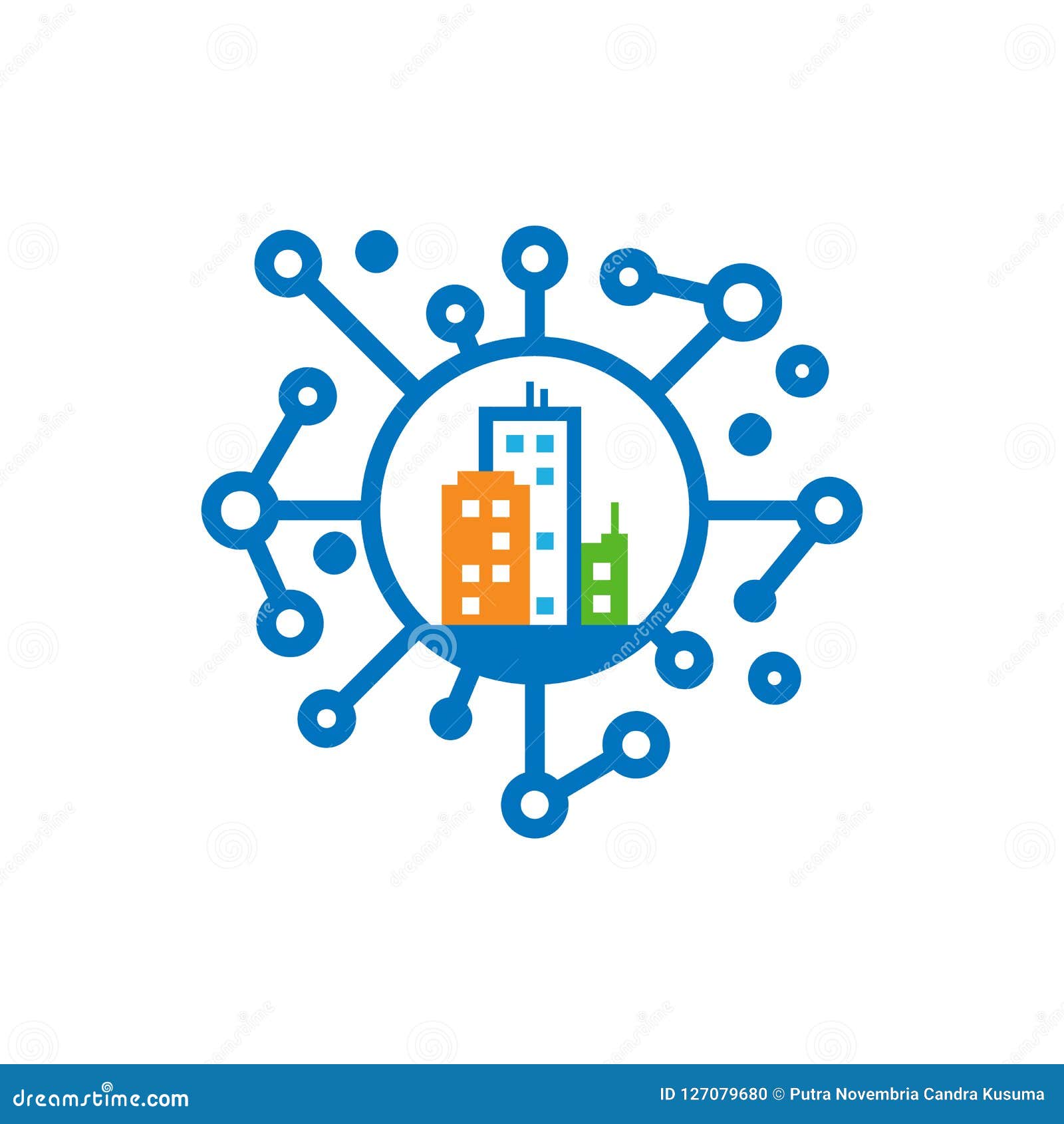 Rede Logo Icon Design Da Cidade Ilustração do Vetor - Ilustração de ...