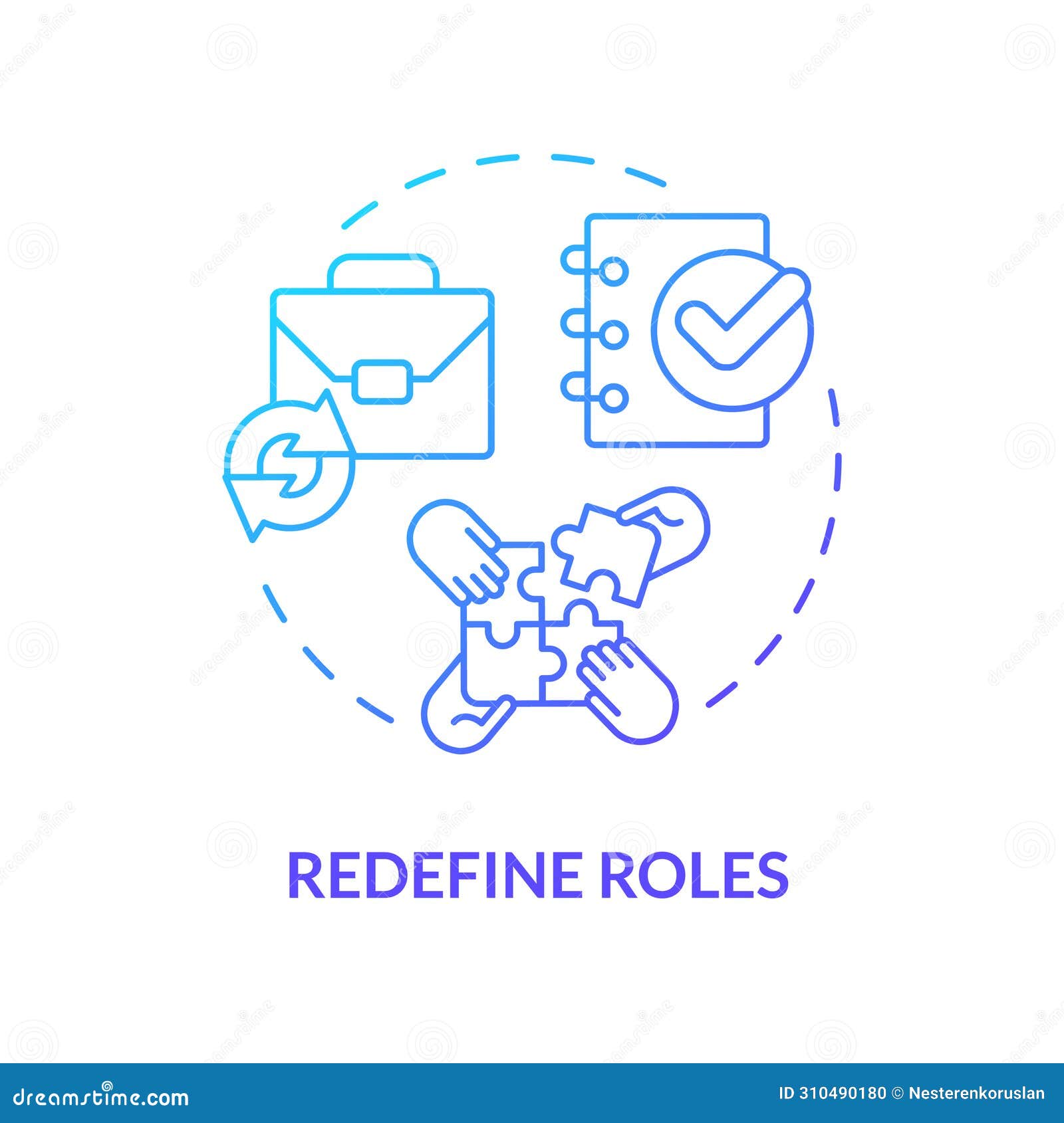 Redefine Roles Blue Gradient Concept Icon Stock Vector - Illustration ... Redefine Roles Blue Gradient Concept Icon Stock Vector - Illustration ...