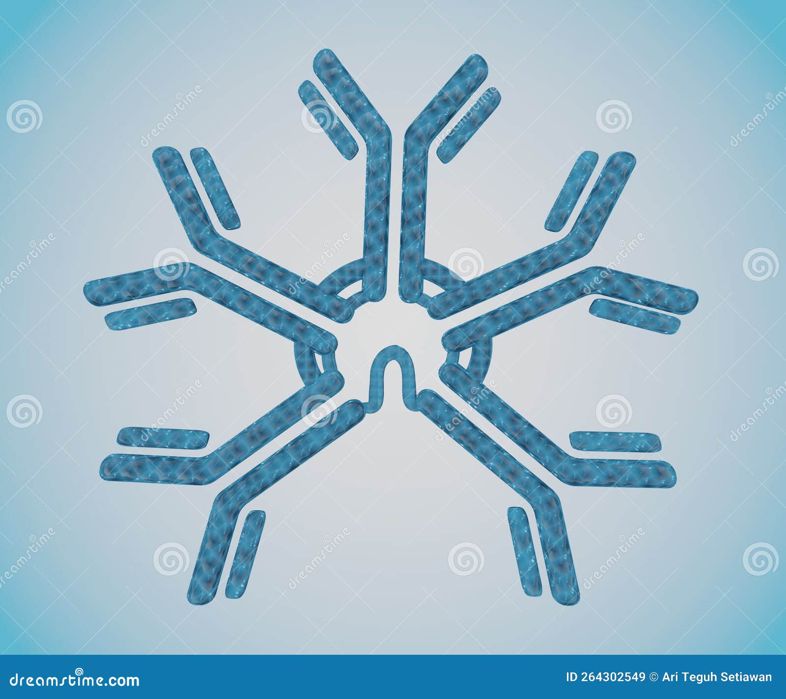 The New Redefined Structure of Antibody IgM Stock Illustration ...