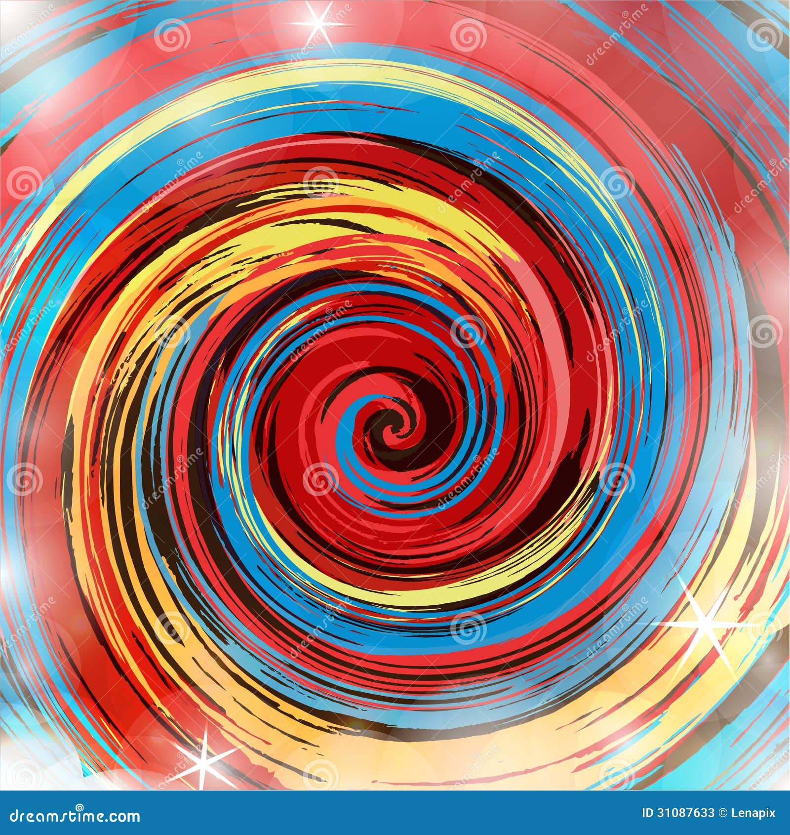 Redemoinho Colorido Da Pintura Ilustração do Vetor - Ilustração de ...