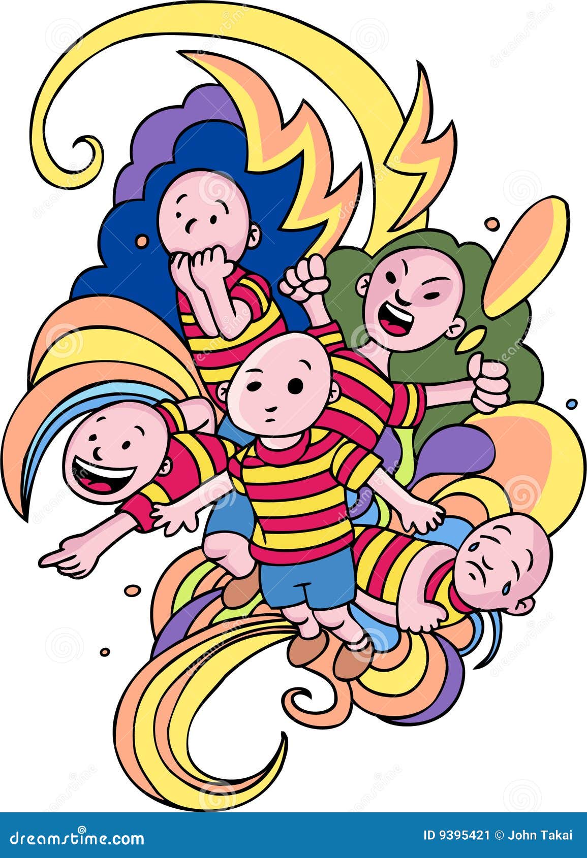 Redemoinho emocional ilustração do vetor. Ilustração de menino - 9395421