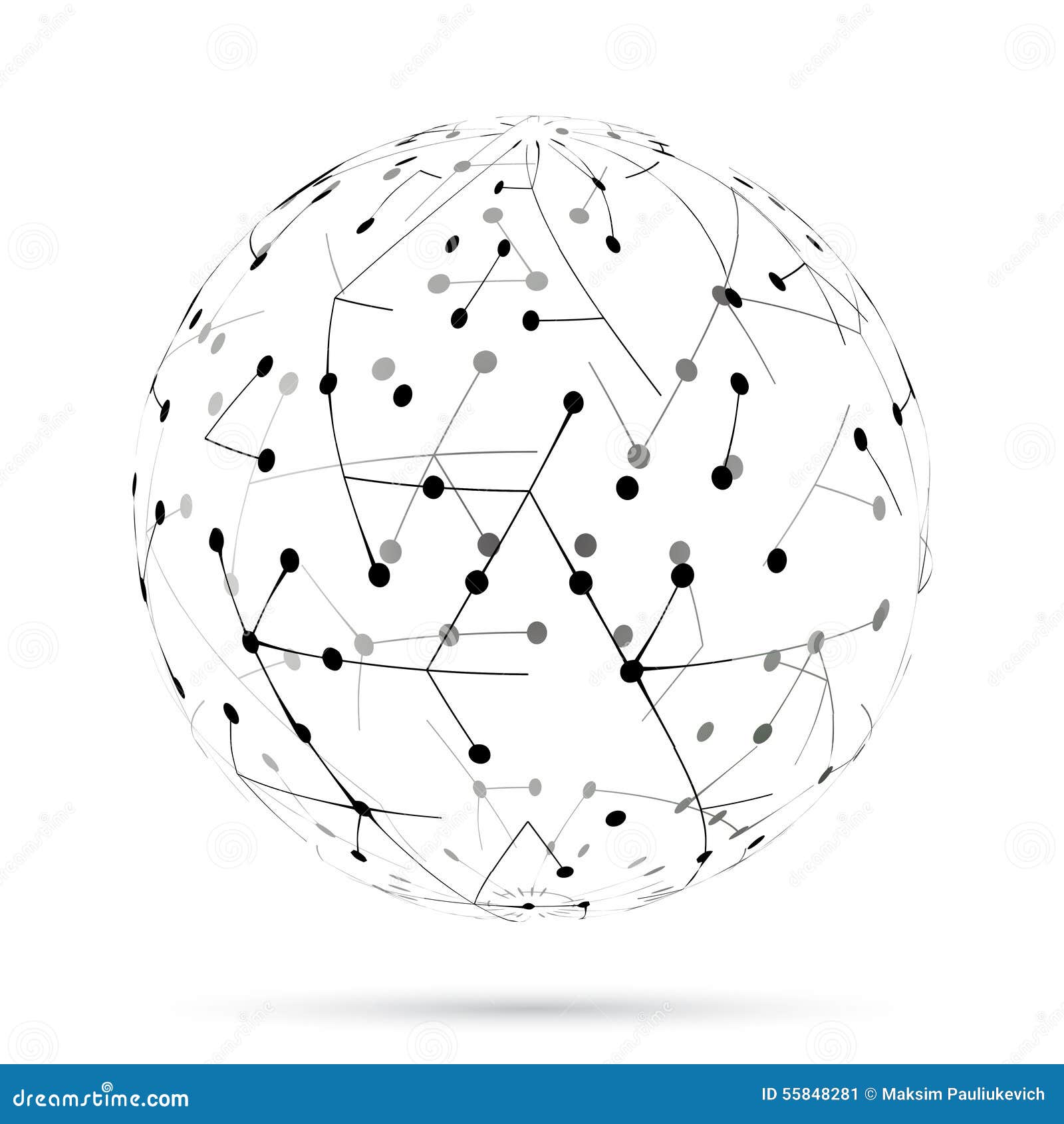 Redes do Social do vetor ilustração do vetor. Ilustração de linhas ...