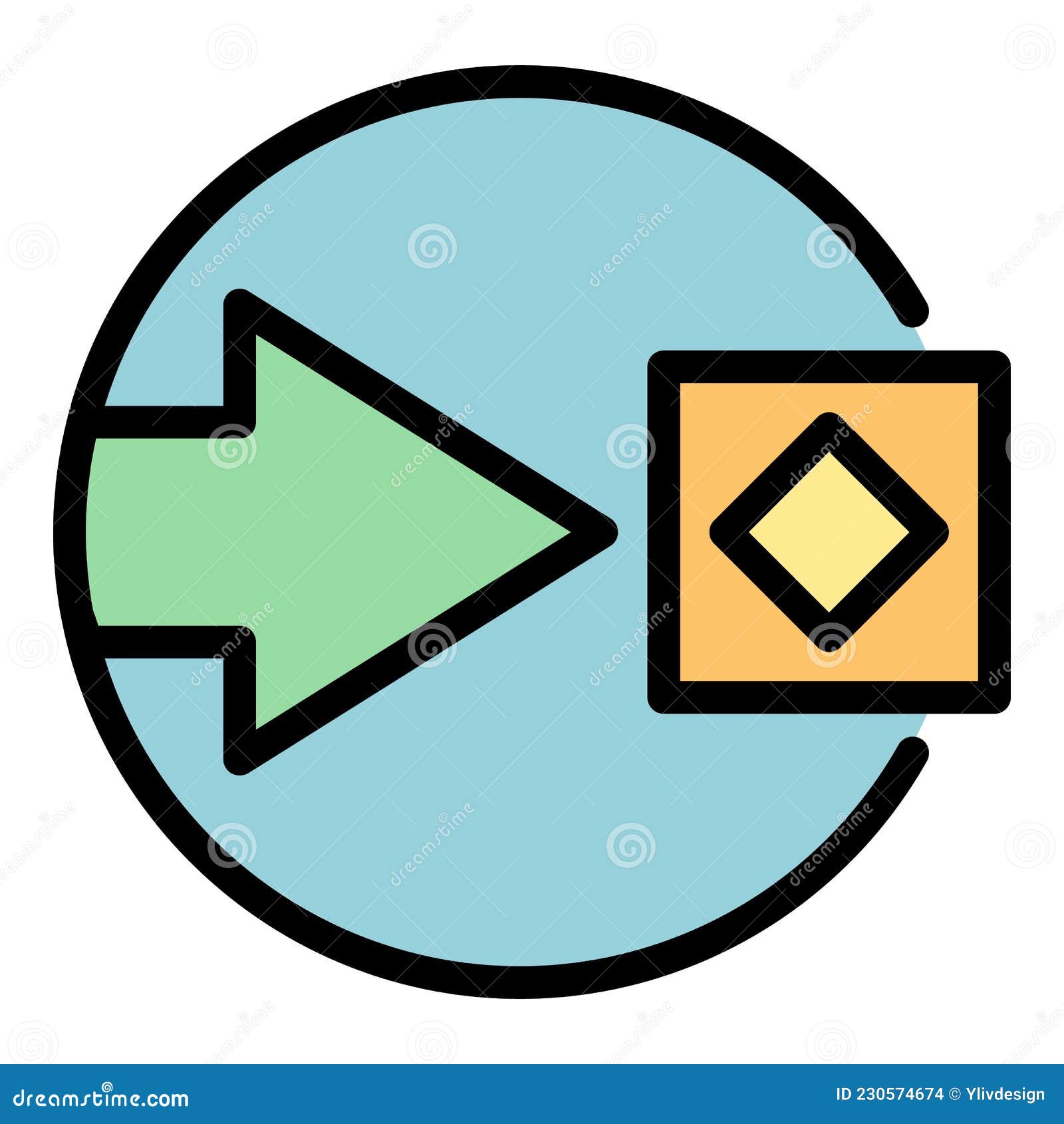 Redesign Process Icon Color Outline Vector Stock Illustration ...