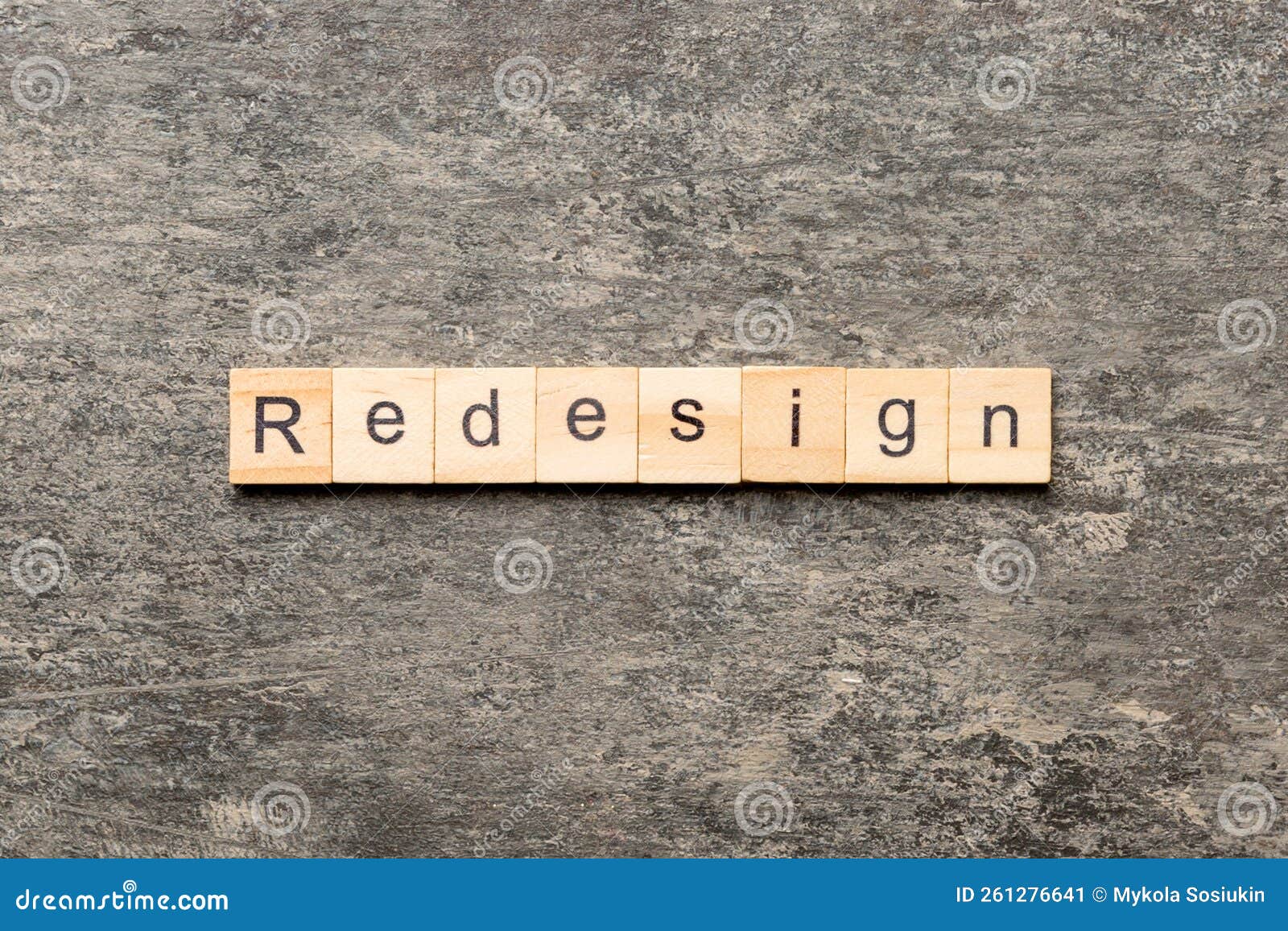 REDESIGN Word Made with Wooden Blocks Concept Stock Image - Image of ...