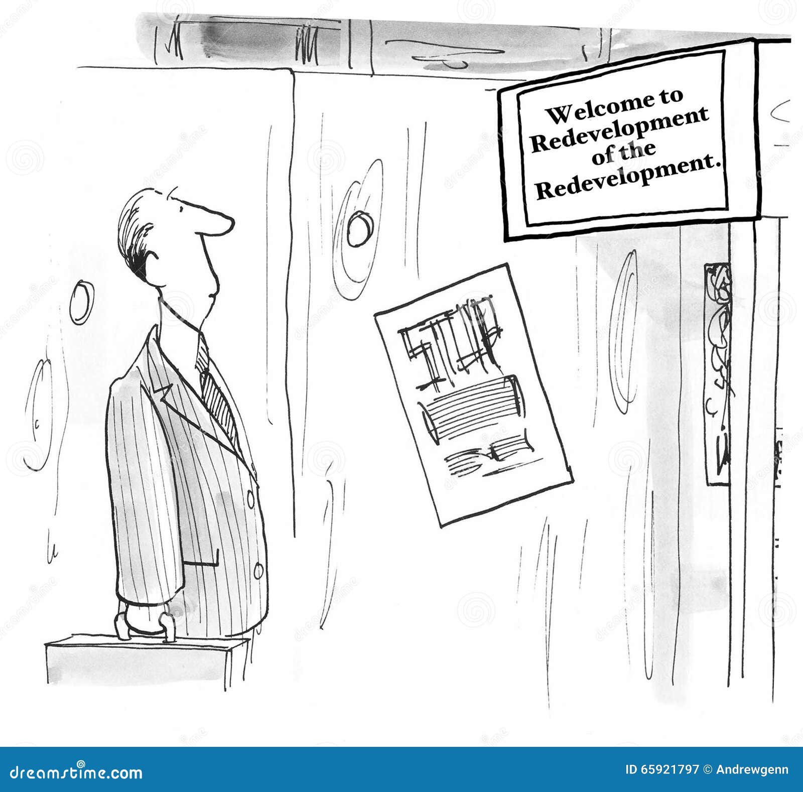 Redeveloping the Redevelopment Stock Illustration - Illustration of ...