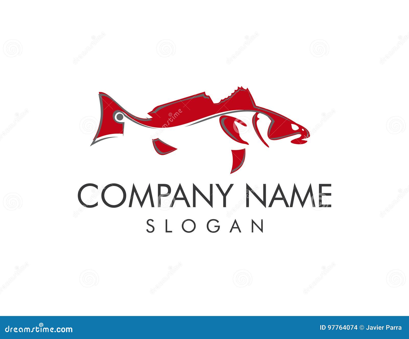 Redfish Logo Design Graphic Inspiration Vector Illustration ...