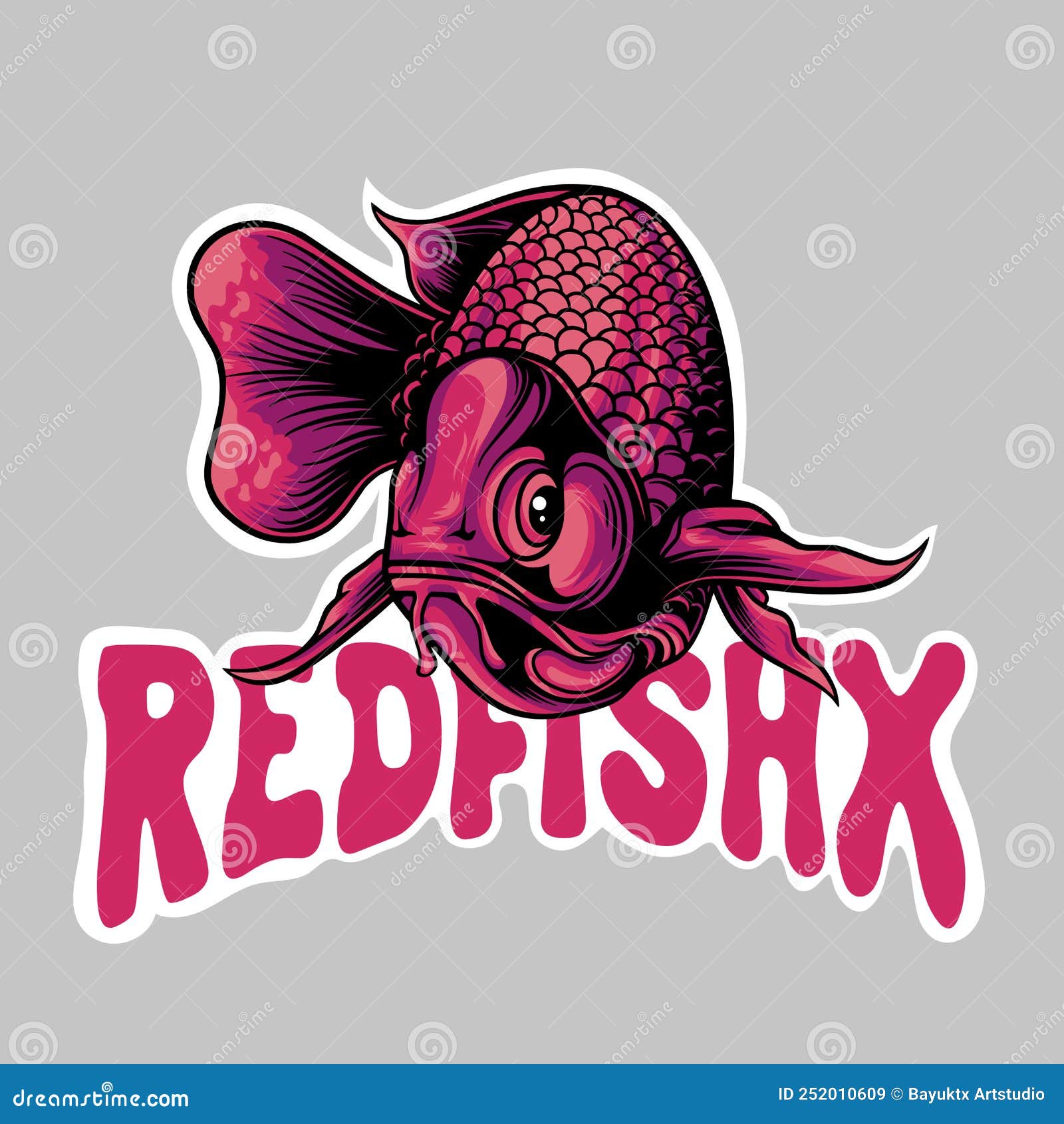Redfish Logo Design Graphic Inspiration Vector Illustration ...
