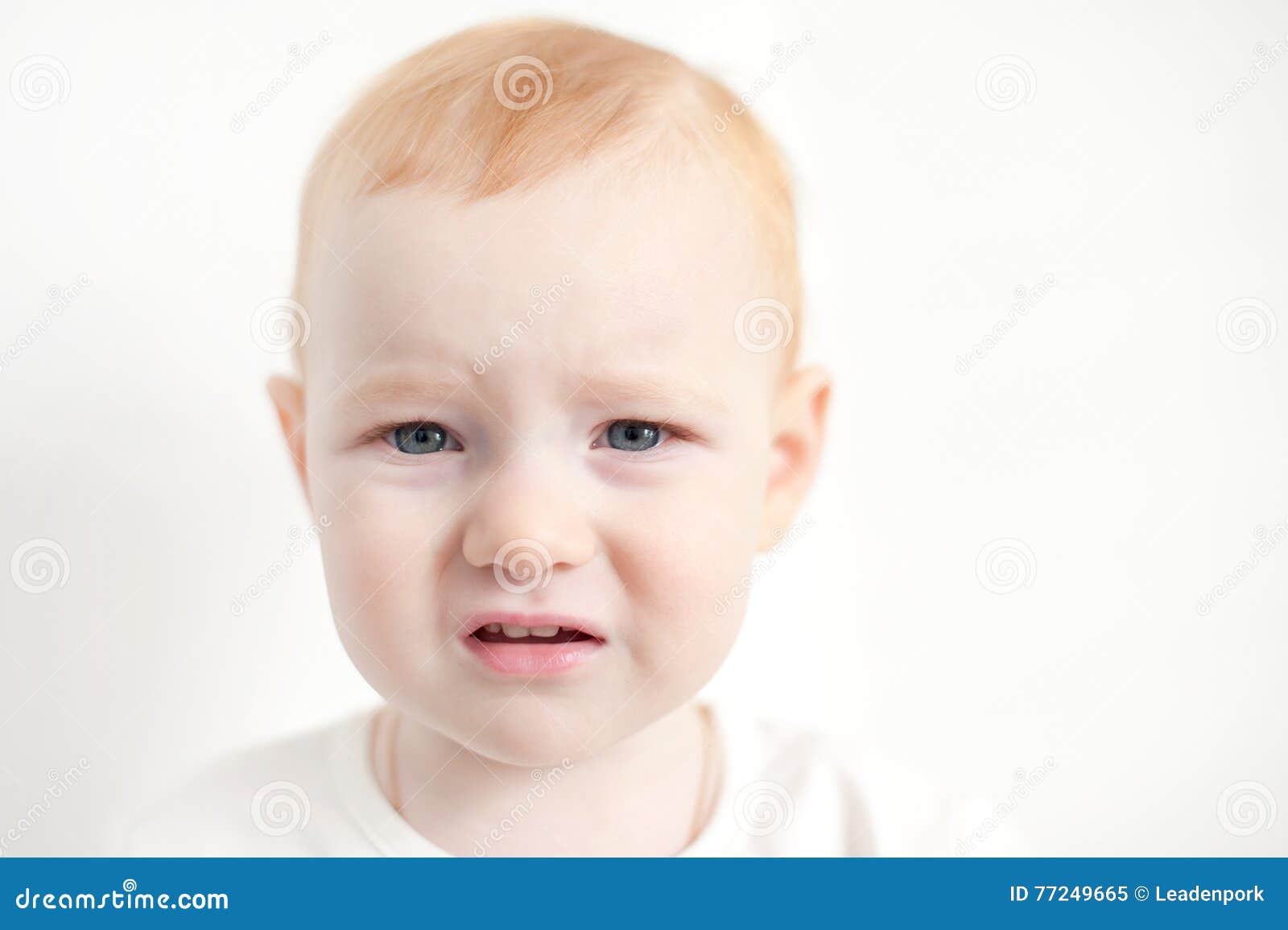 Redhead baby crying stock image. Image of baby, beautiful - 77249665