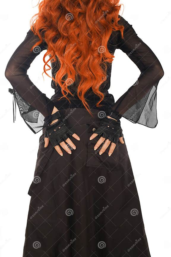 Redhead from back stock image. Image of back, skirt, isolated - 4686165