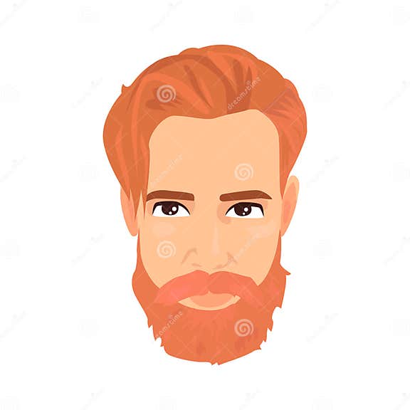 Redhead Bearded Man Icon. Colored Vector Element from Beards Collection. Creative Redhead ...
