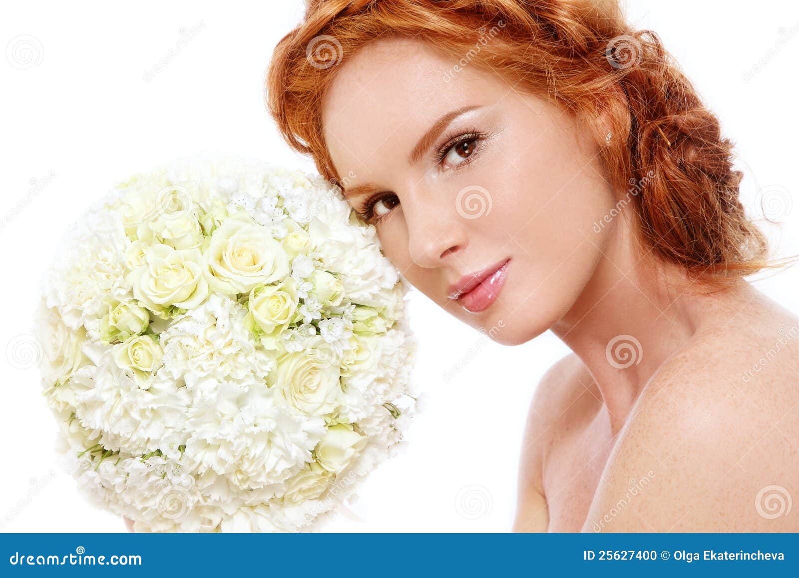 Redhead bride stock photo. Image of happy, radiant, makeup - 25627400