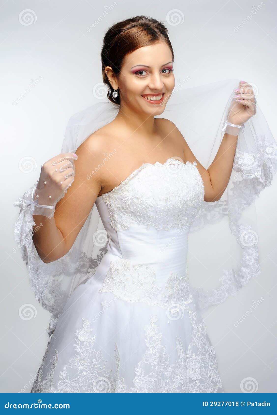 Redhead Bride Portrait in Studio Stock Photo - Image of elegance ...