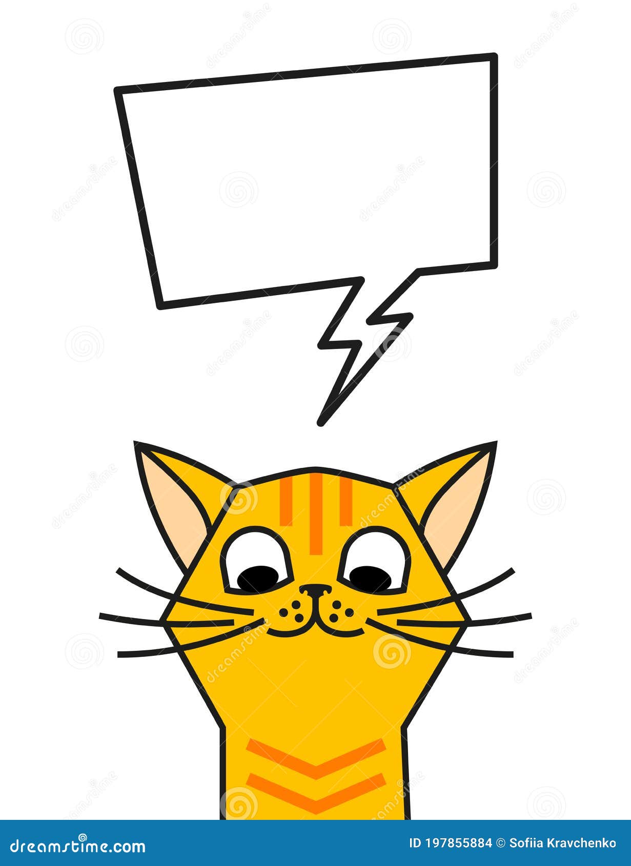 Sad Cat Meme With Speech Chat Bubble Cartoon Vector | CartoonDealer.com ...