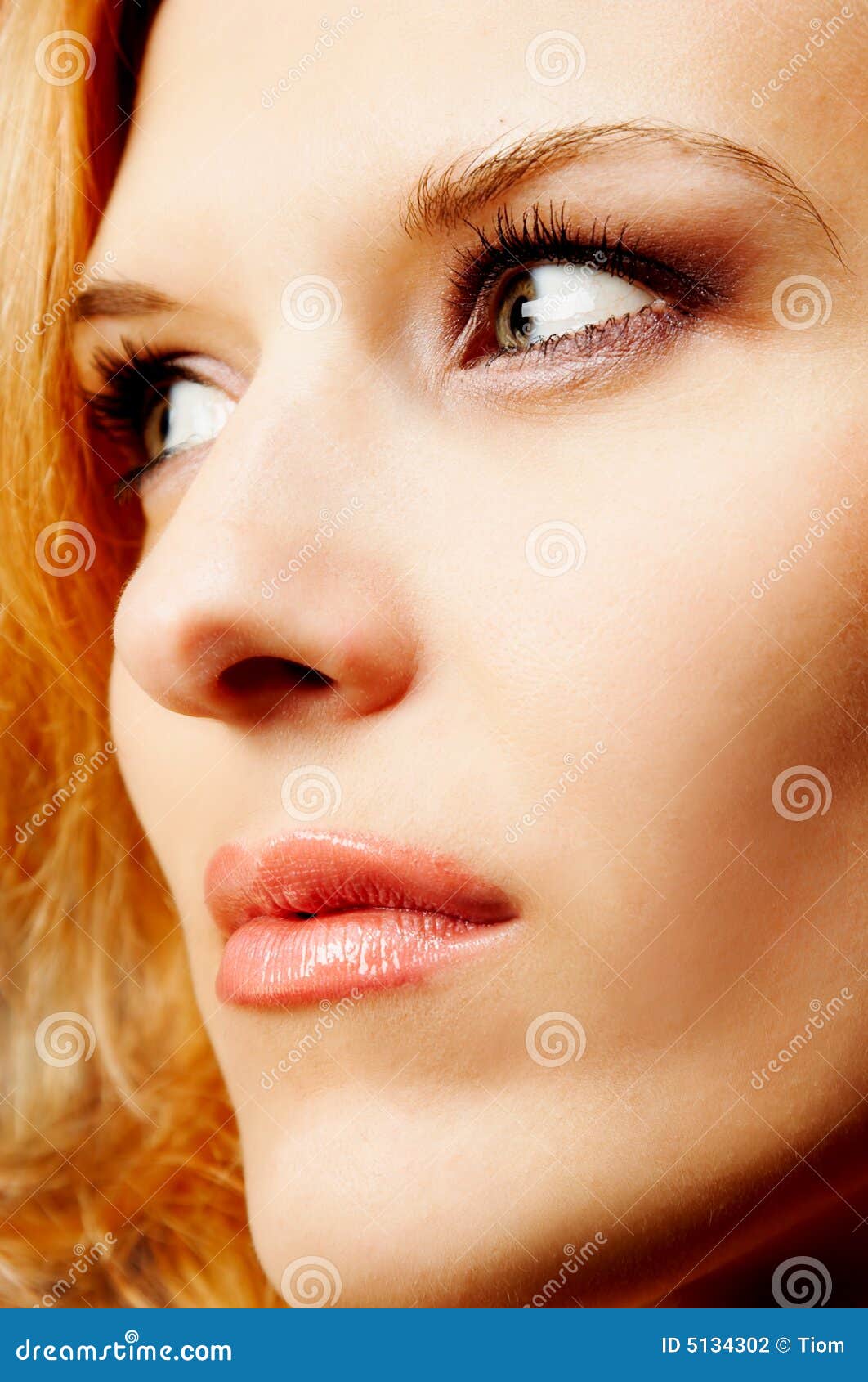 Redhead closeup stock photo. Image of flirting, beautiful - 5134302