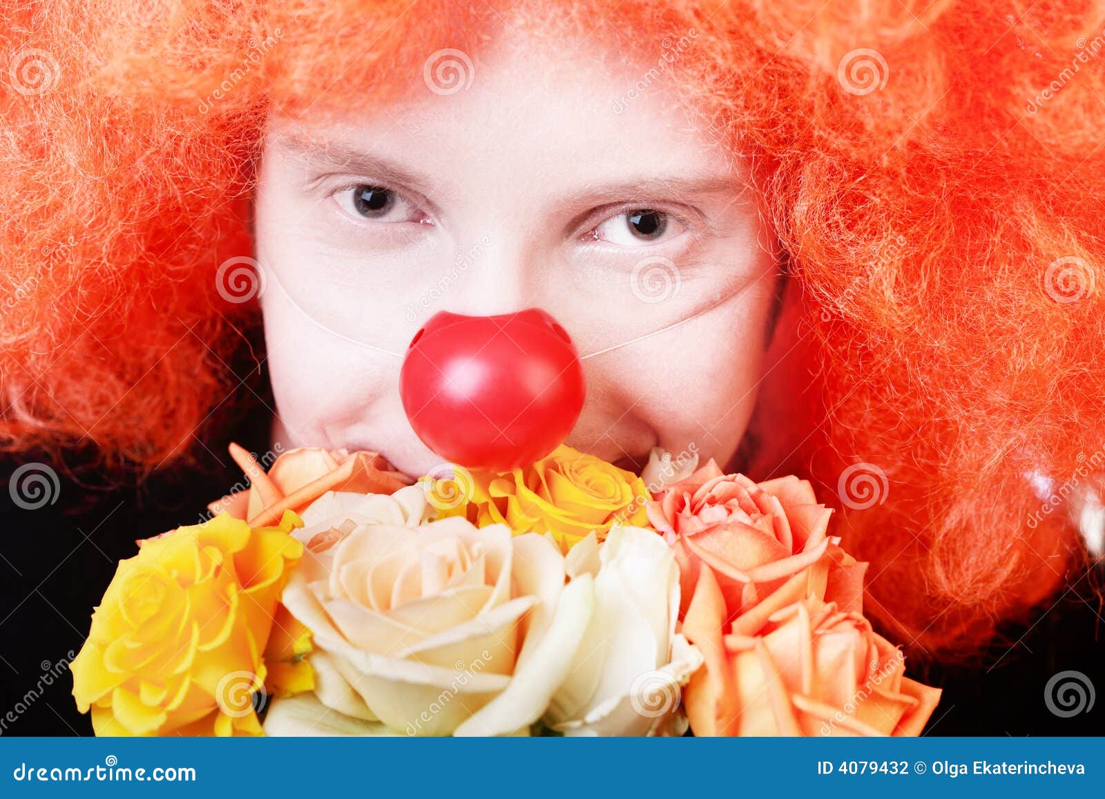Redhead clown stock photo. Image of celebration, happiness - 4079432
