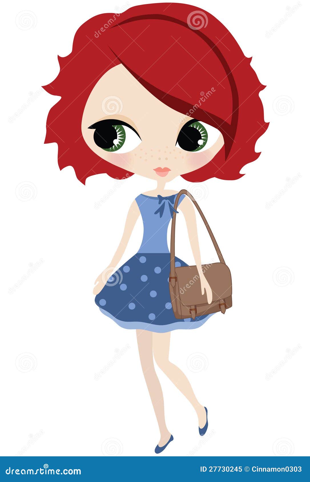 Redhead Girl stock vector. Illustration of cartoon, cute - 27730245