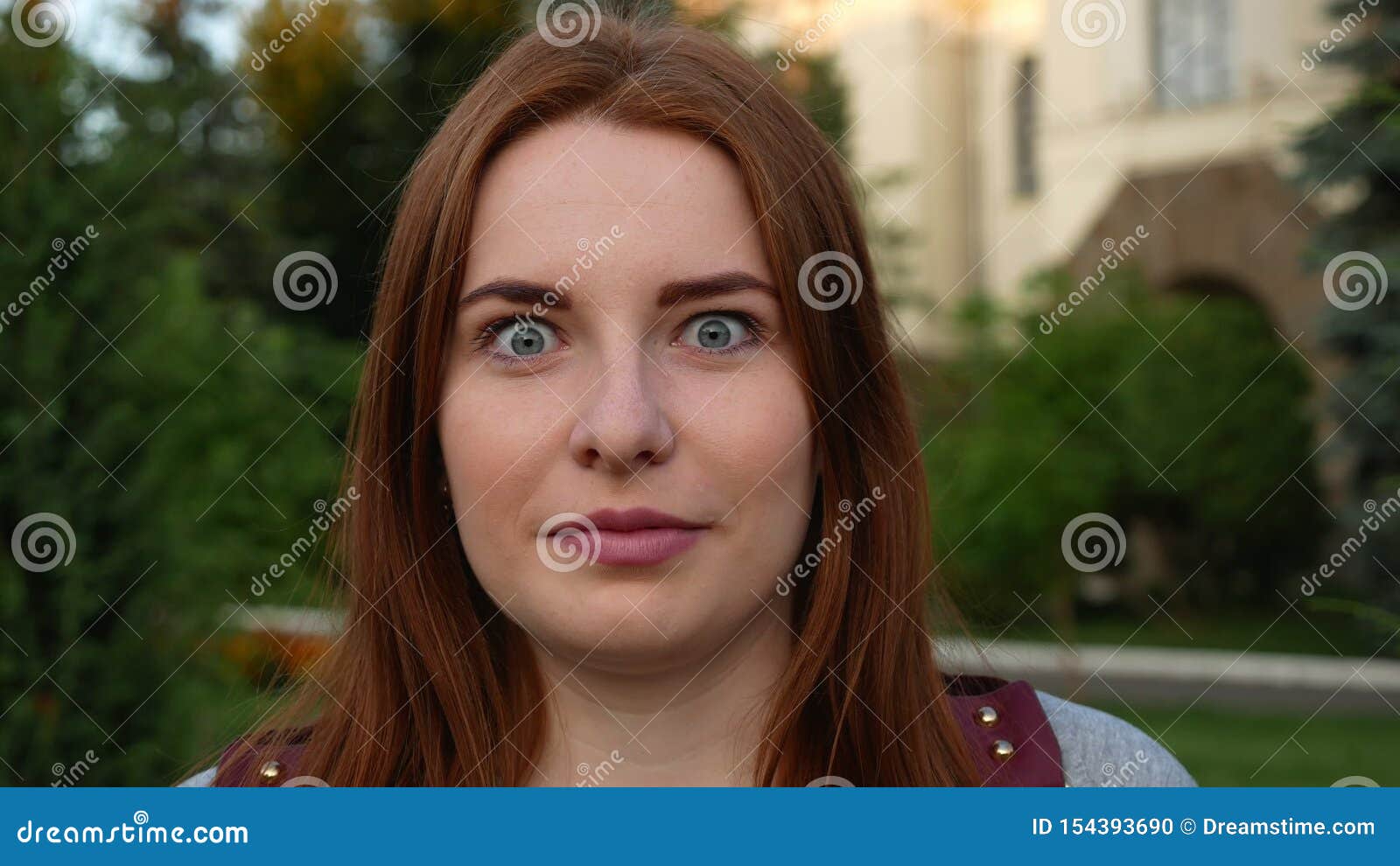 Redhead Girl Fooling Around And Laughing Stock Footage Video Of