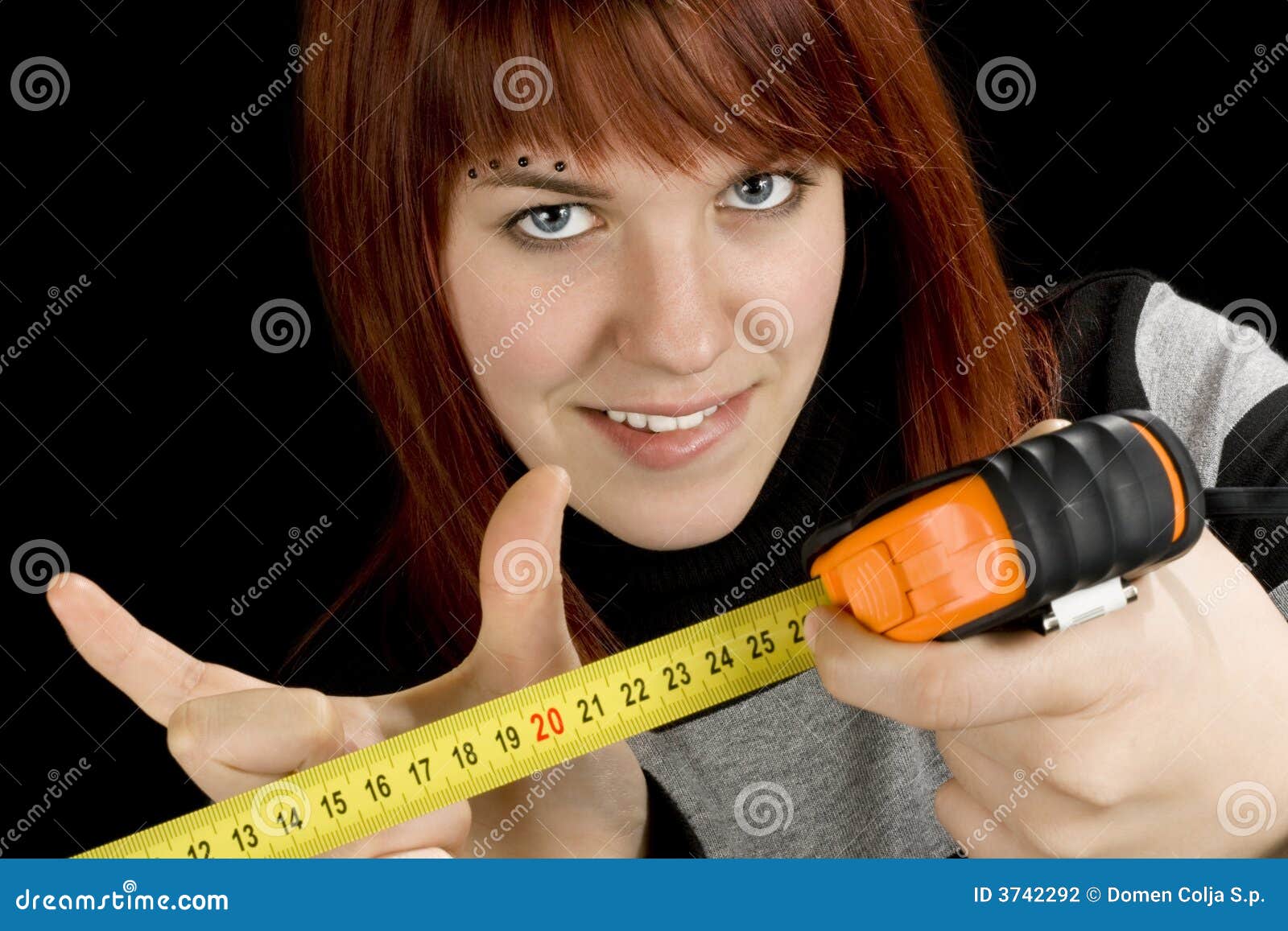 Redhead Girl with Measuring Tool Ruler Stock Photo - Image of ruler ... Redhead Girl with Measuring Tool Ruler Stock Photo - Image of ruler ...