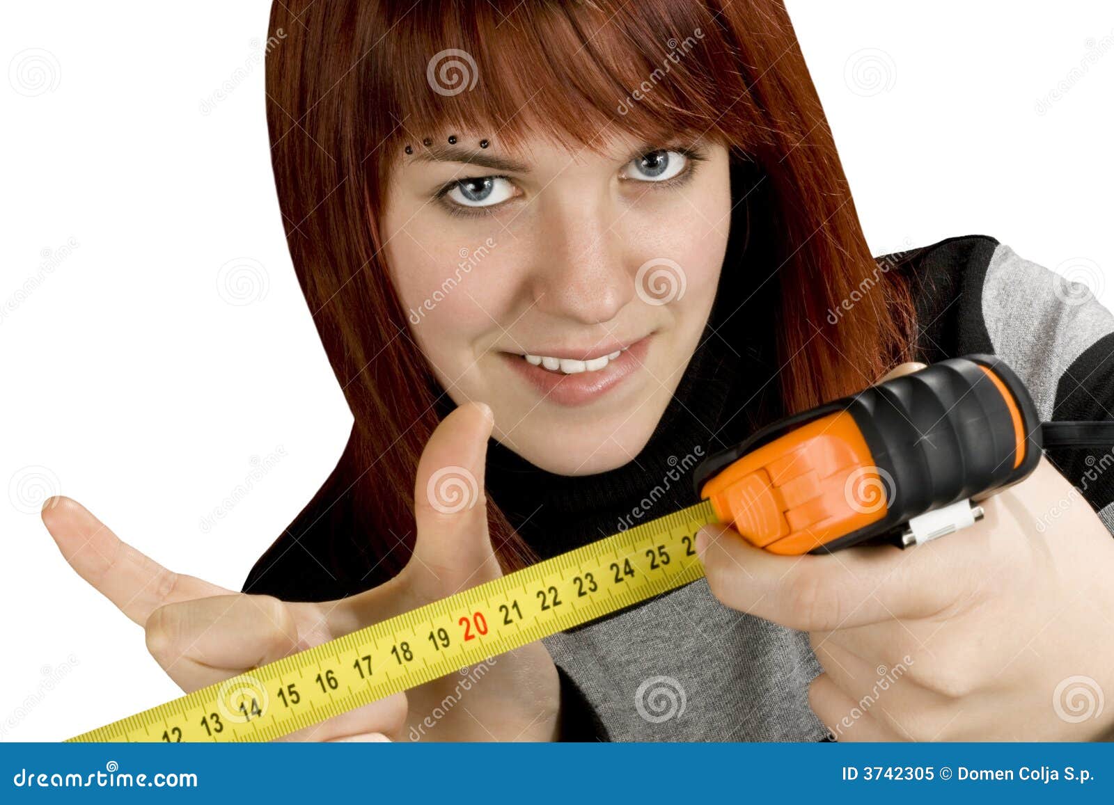 Redhead Girl With Measuring Tool Ruler Stock Image - Image: 3742305 Redhead Girl With Measuring Tool Ruler Stock Image - Image: 3742305