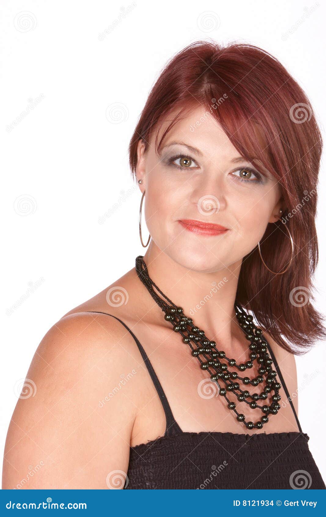 Redhead with shy smile stock photo. Image of beautiful - 8121934