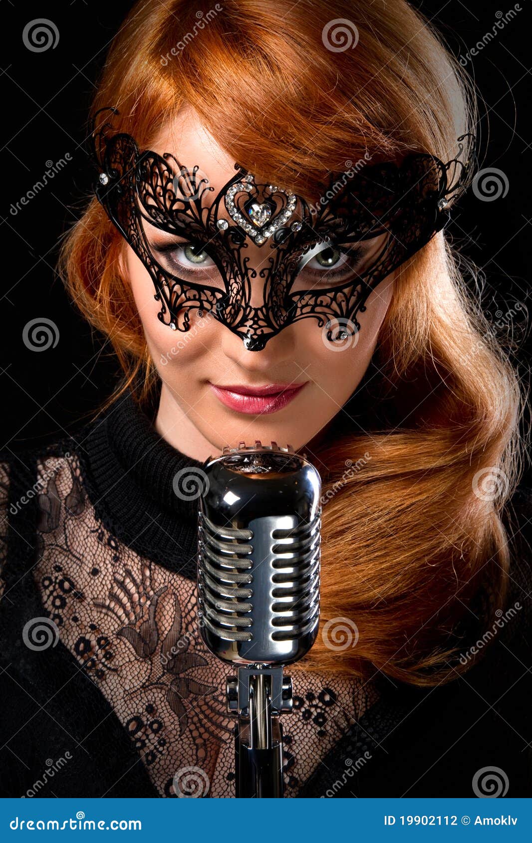 Redhead singer stock photo. Image of makeup, looking - 19902112