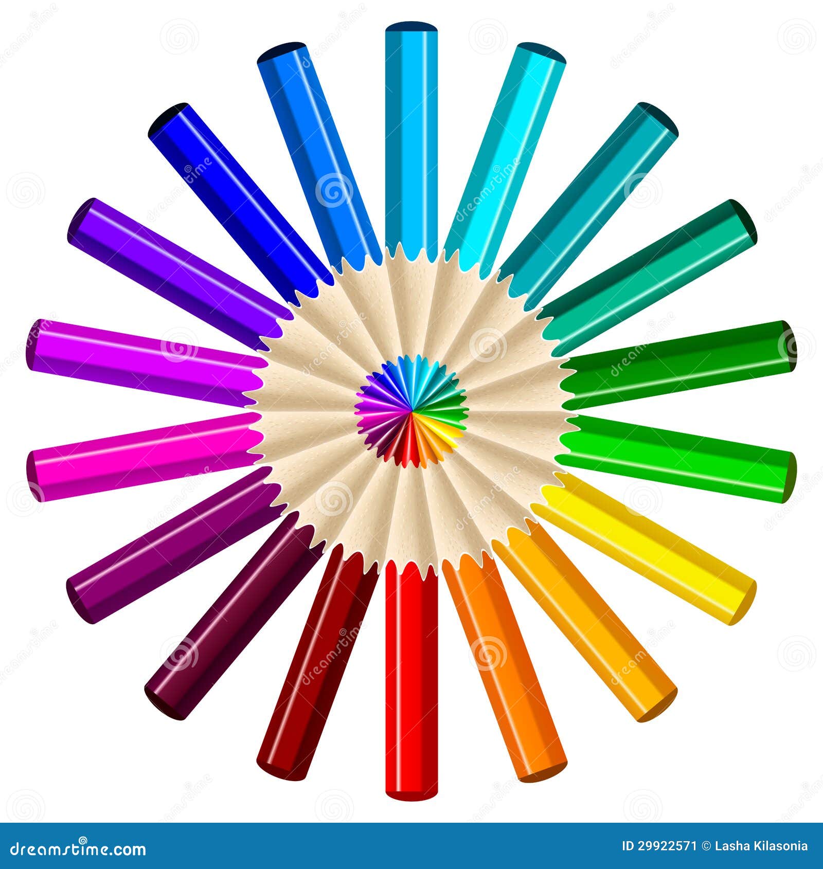 Redial Pencils stock illustration. Illustration of colored - 29922571