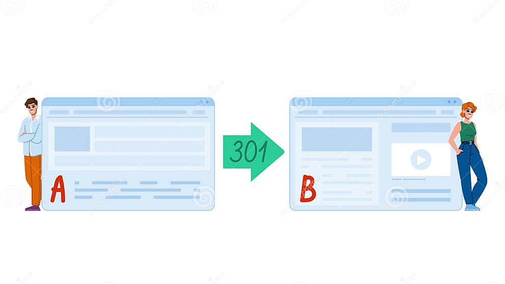 301 redirect vector stock vector. Illustration of change - 310666593