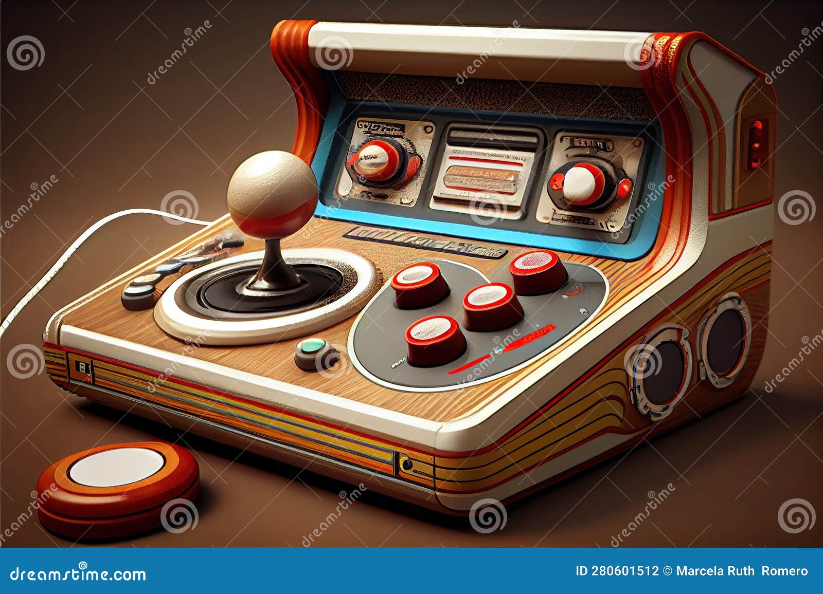 Rediscovering the Joy of Old-School Gaming. Generative AI Illustration ...