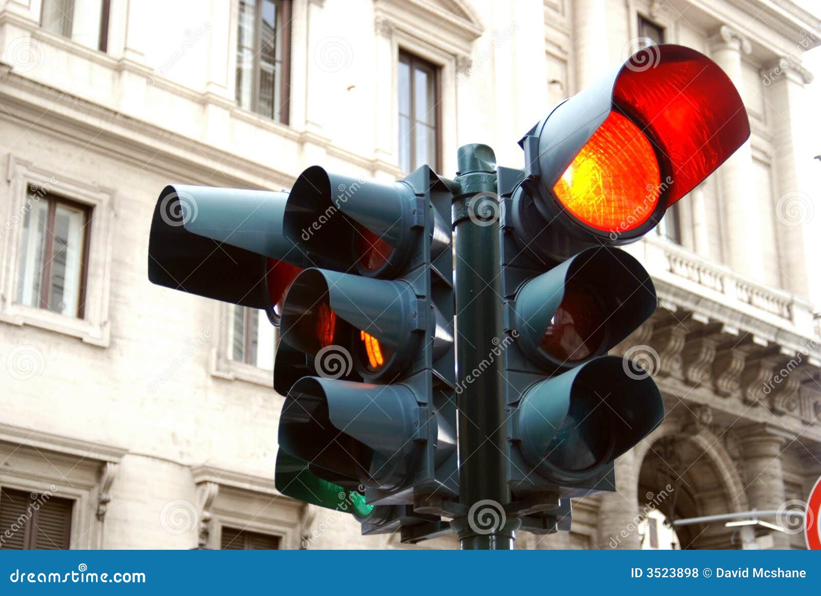 Redlight in Roma stock photo. Image of post, congestion - 3523898